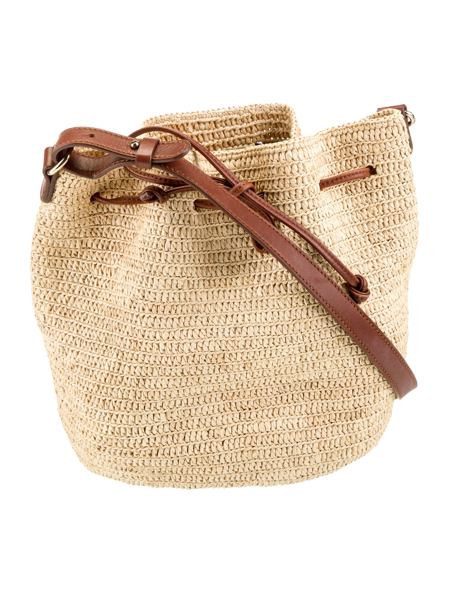 Sézane Raffia Bucket Bag - Neutrals Bucket Bags, Handbags - WSEZA37403 ...