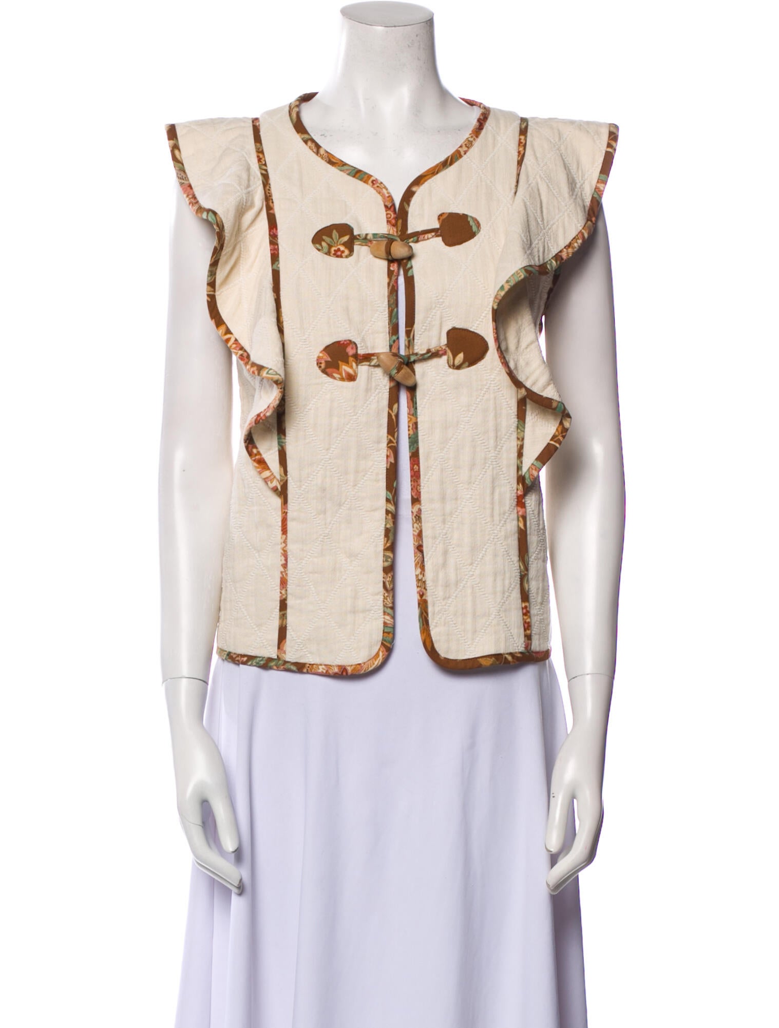 Sézane Striped Vest - Neutrals Jackets, Clothing - WSEZA41352 | The ...