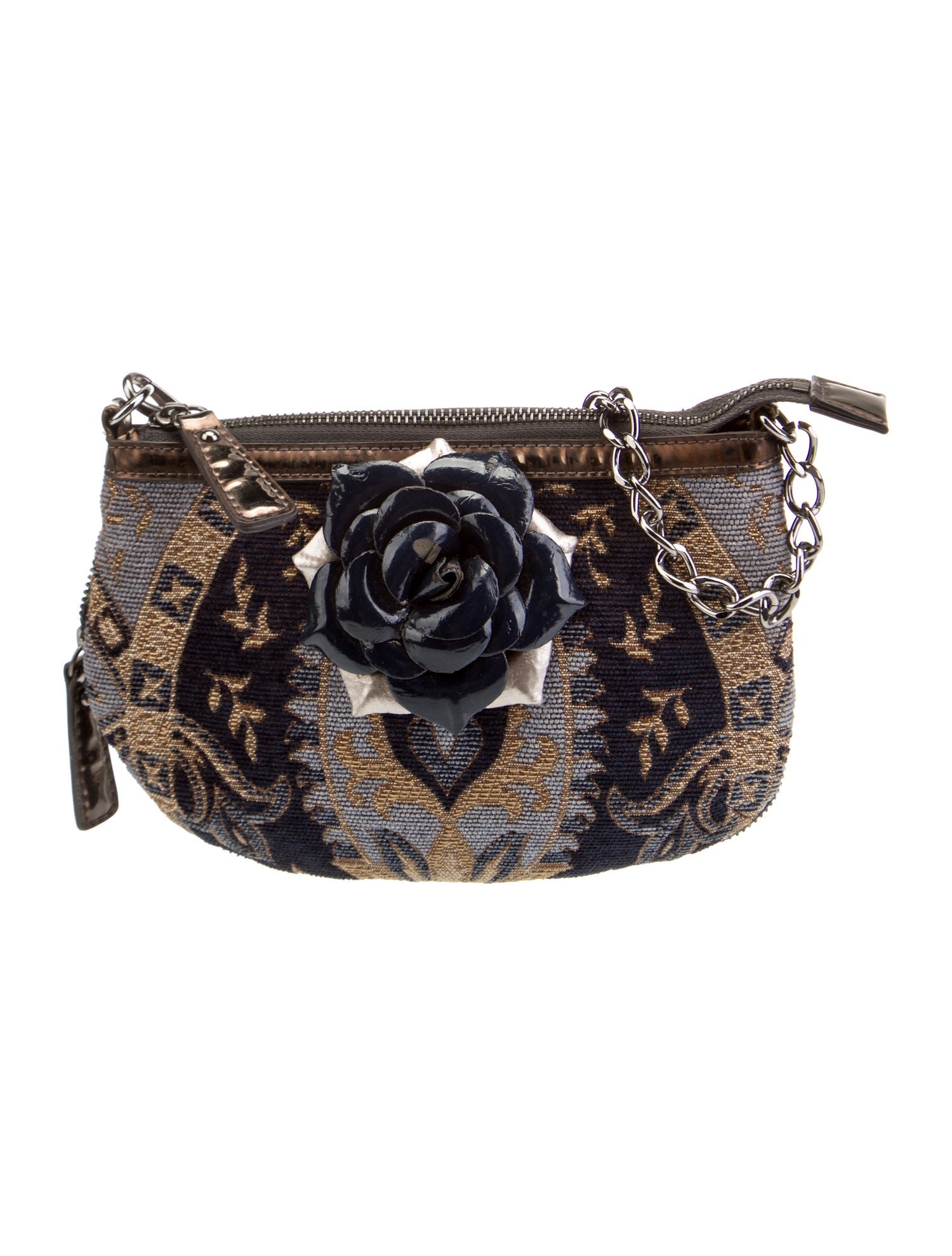 Sharif Embellished Chain-Link Handle Bag - Blue Handle Bags, Handbags ...