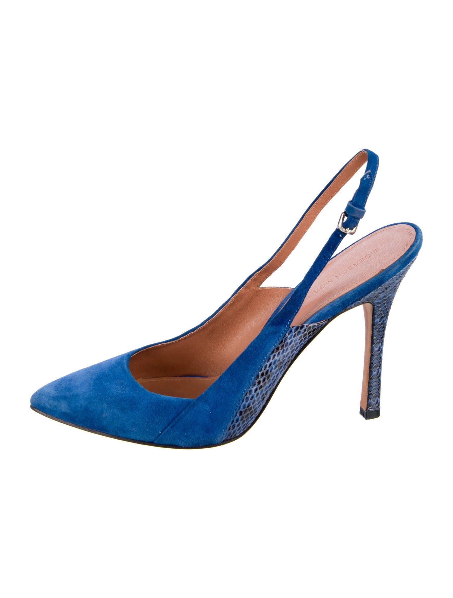 Sigerson Morrison Suede Printed Slingback Pumps - Blue Pumps, Shoes ...