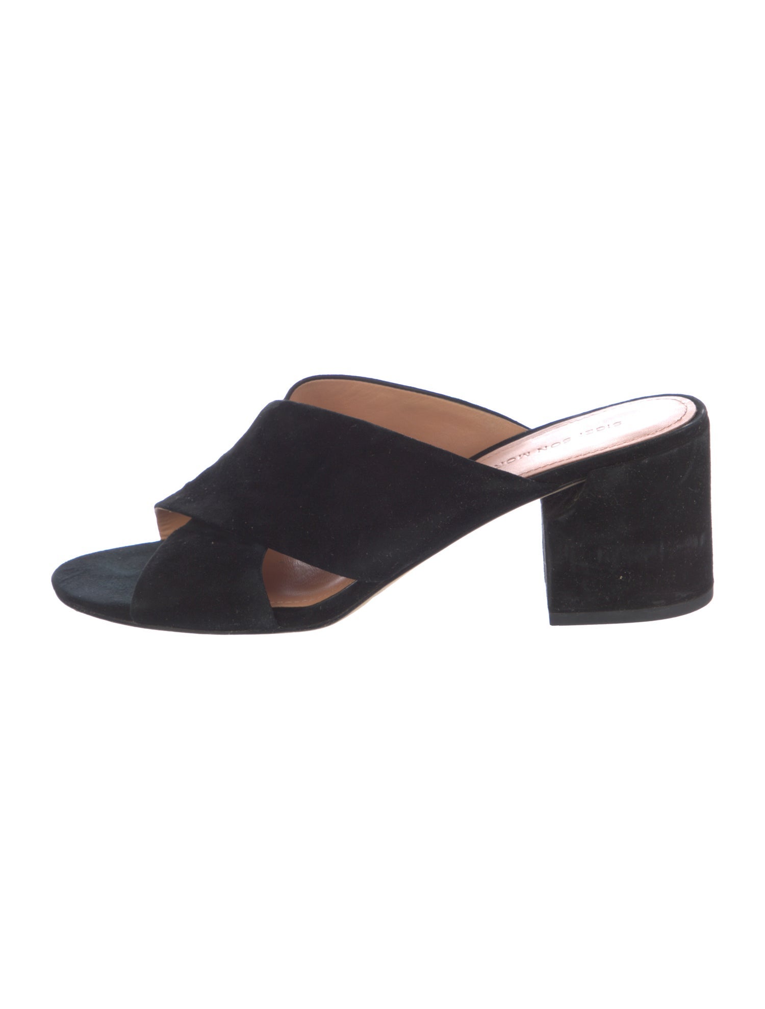 Sigerson Morrison Suede Slides - Black Sandals, Shoes - WSG29523 | The ...