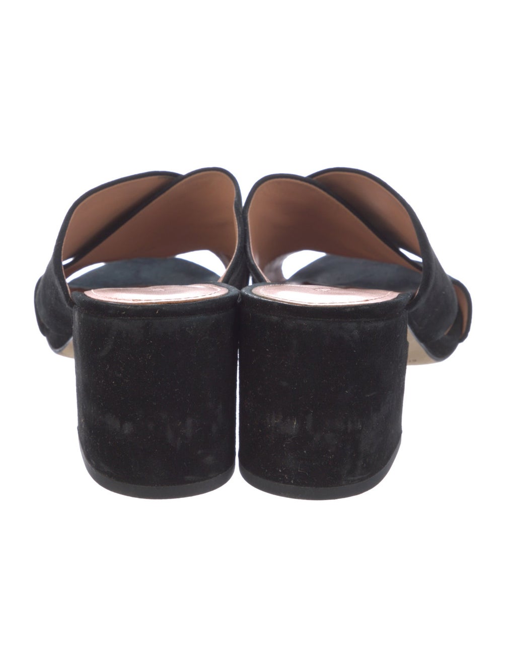 Sigerson Morrison Suede Slides - Black Sandals, Shoes - WSG29523 | The ...