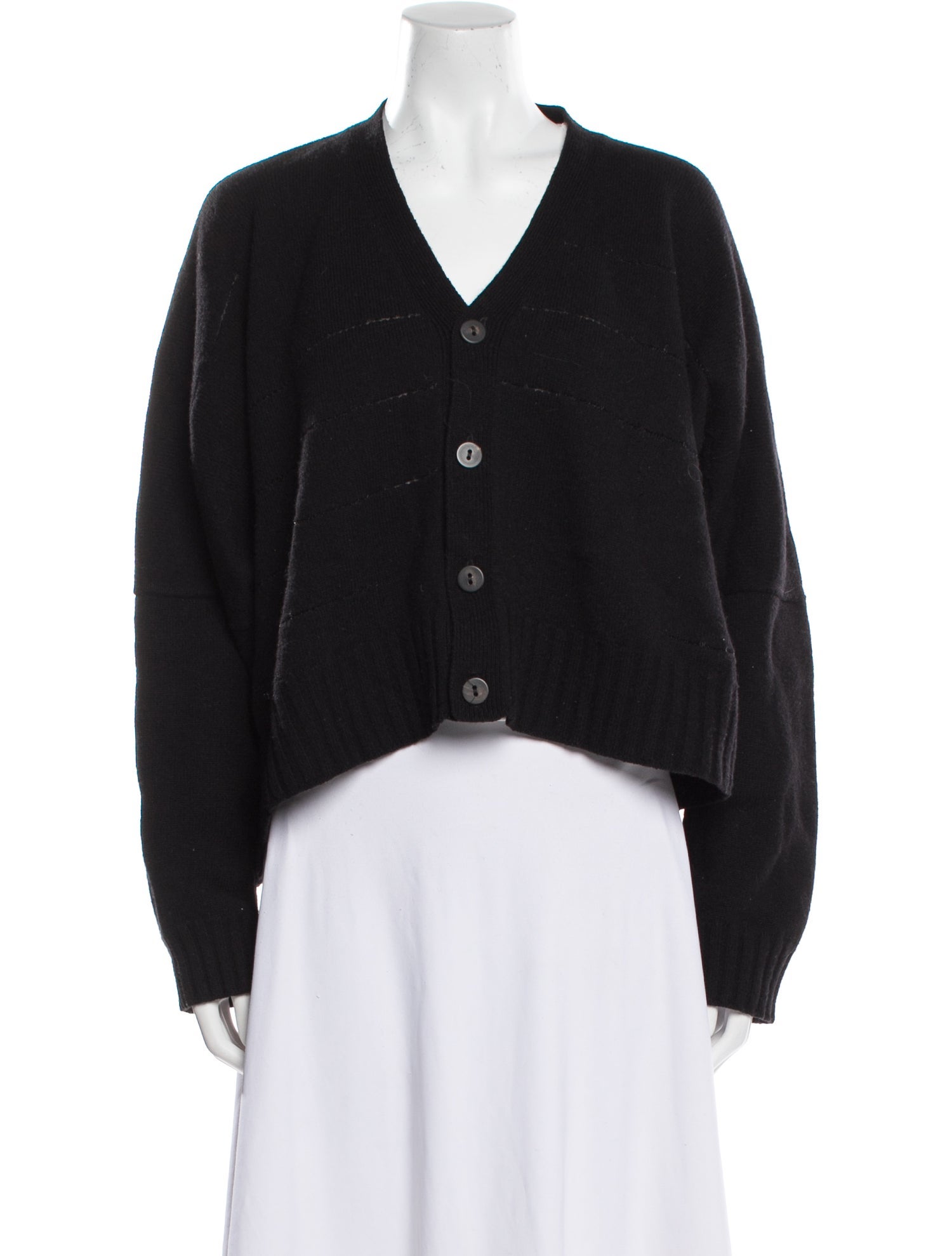 Shirin Guild Wool V-Neck Sweater - Black Knitwear, Clothing ...