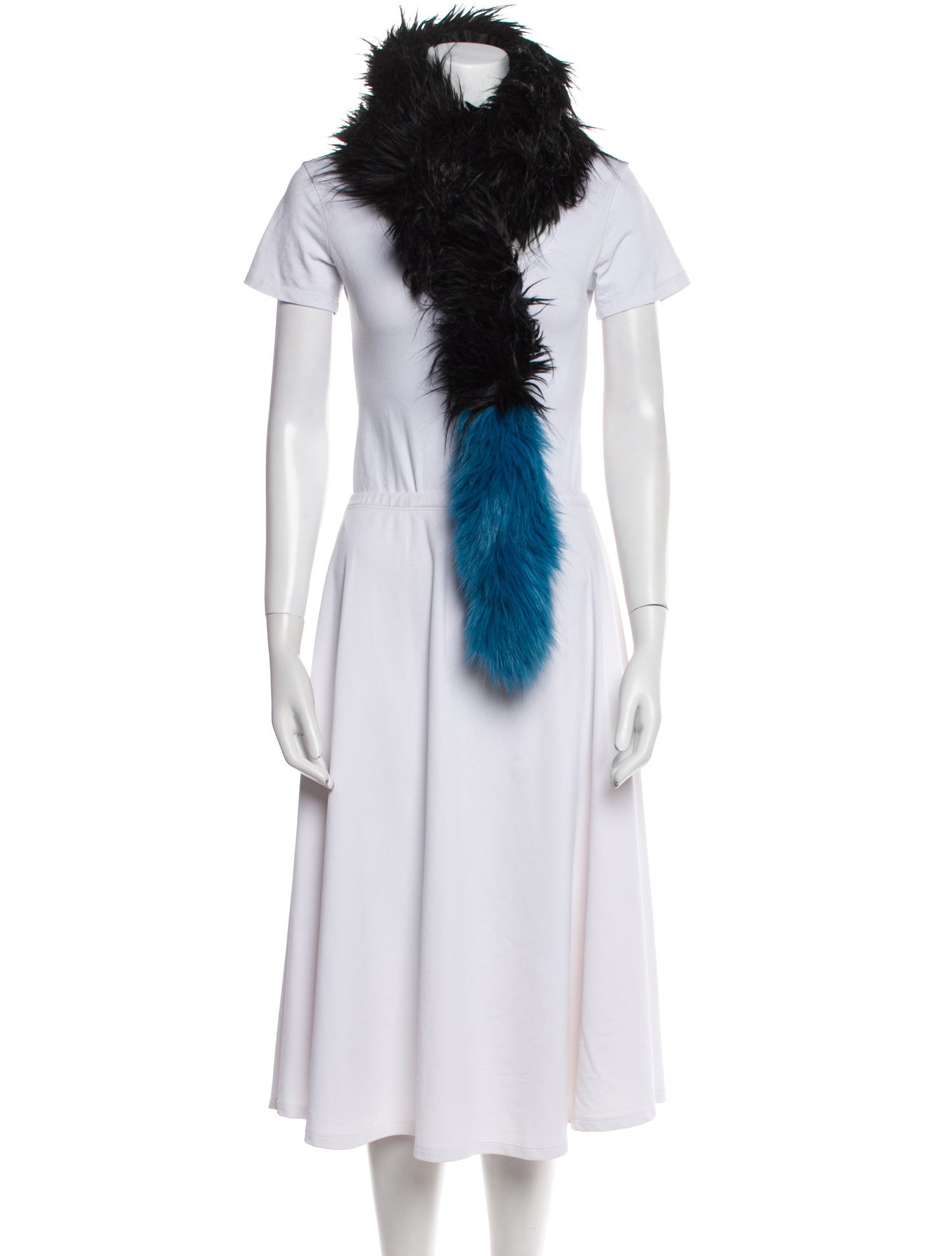 Charlotte Simone Faux Fur Scarf - Black Scarves and Shawls, Accessories ...