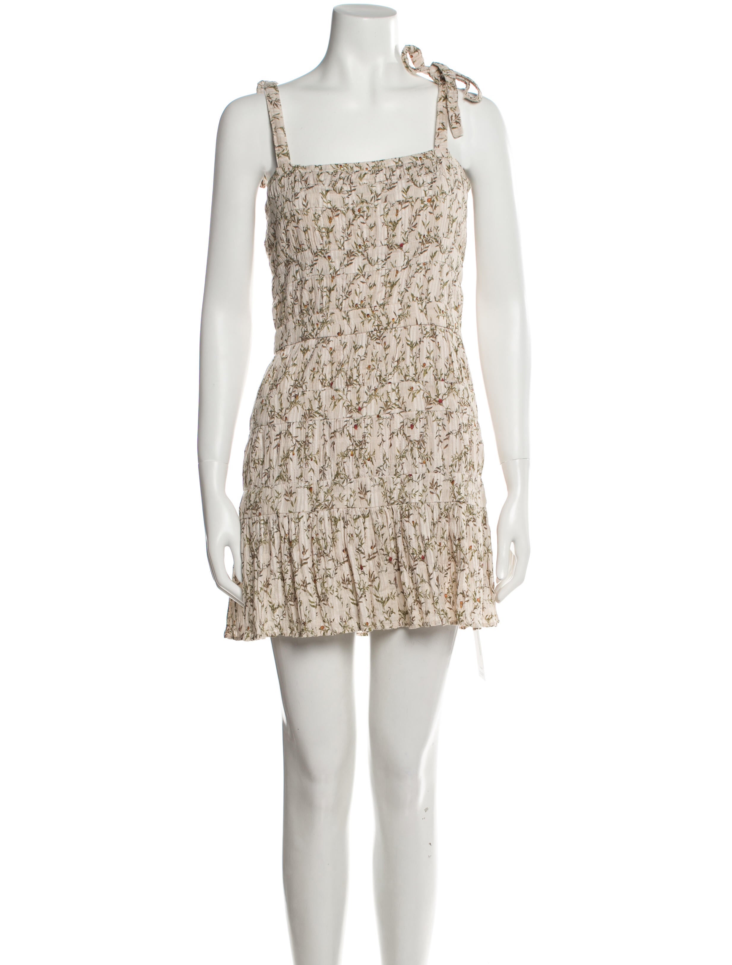 SIR The Label Floral Print Mini Dress - Neutrals Dresses, Clothing ...