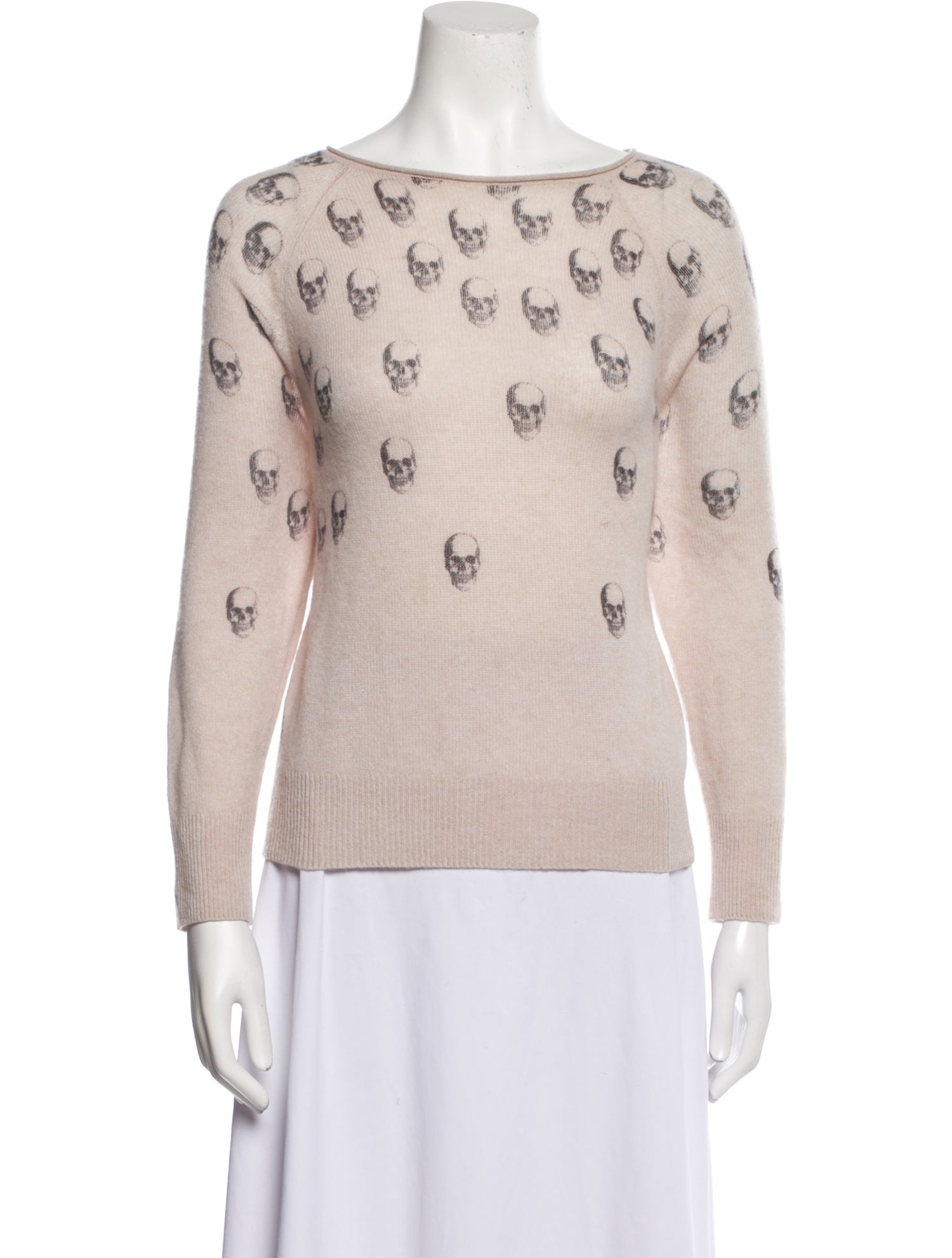 Skull Cashmere Cashmere Bateau Neckline Sweater - Neutrals Knitwear ...