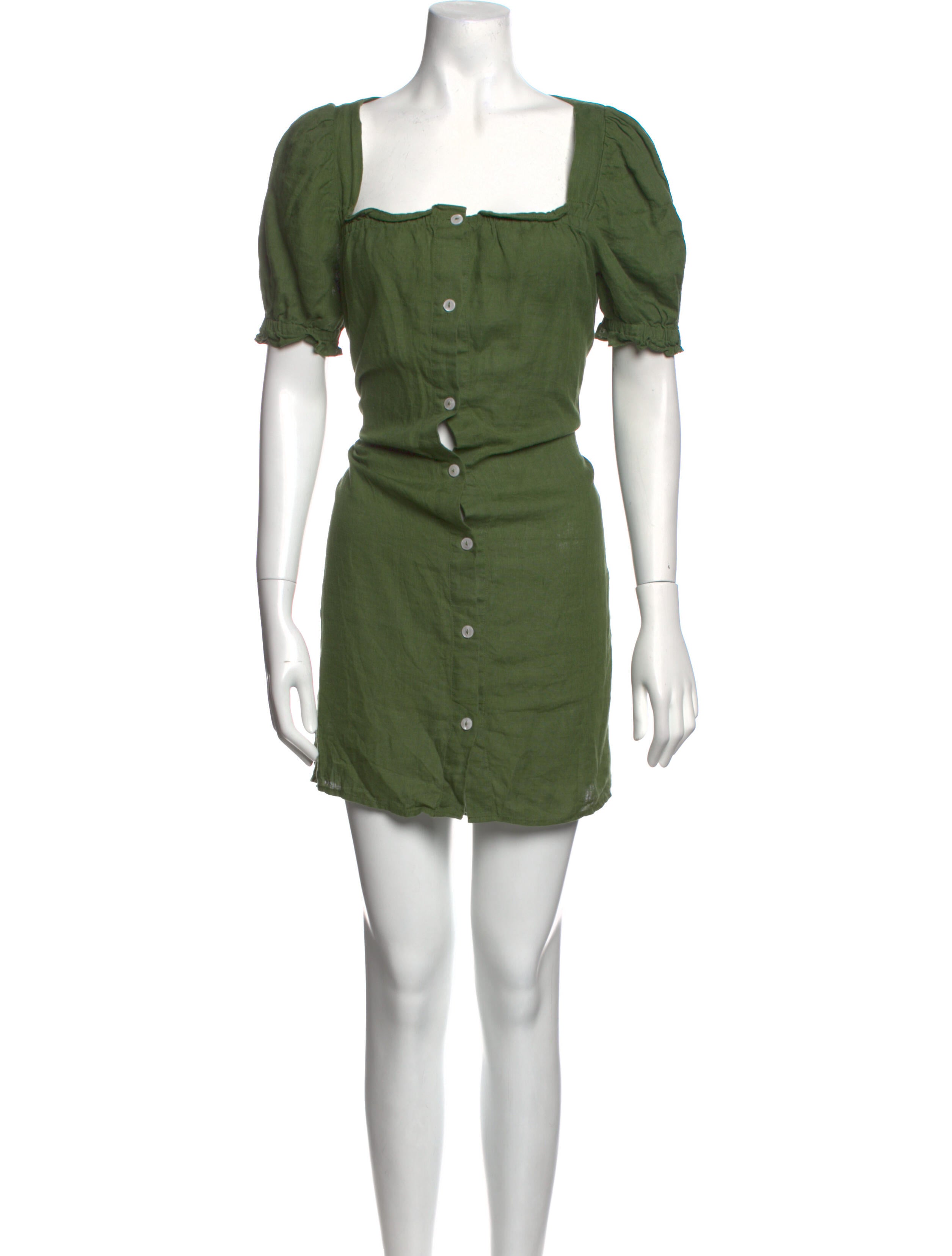 Sleeper Linen Mini Dress - Green Dresses, Clothing - WSLPR23186 | The ...