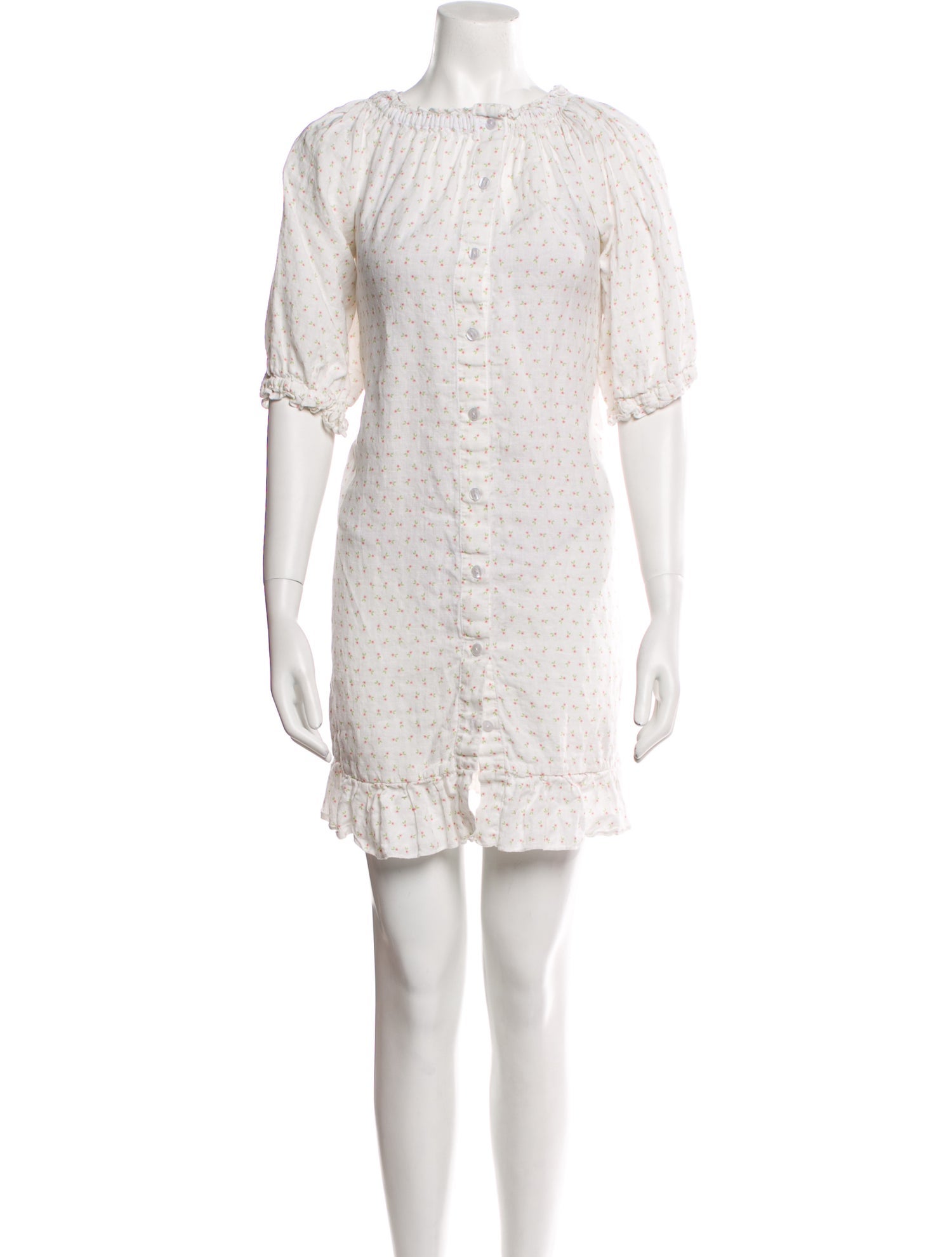 Sleeper Linen Mini Dress - White Dresses, Clothing - WSLPR30274 | The ...