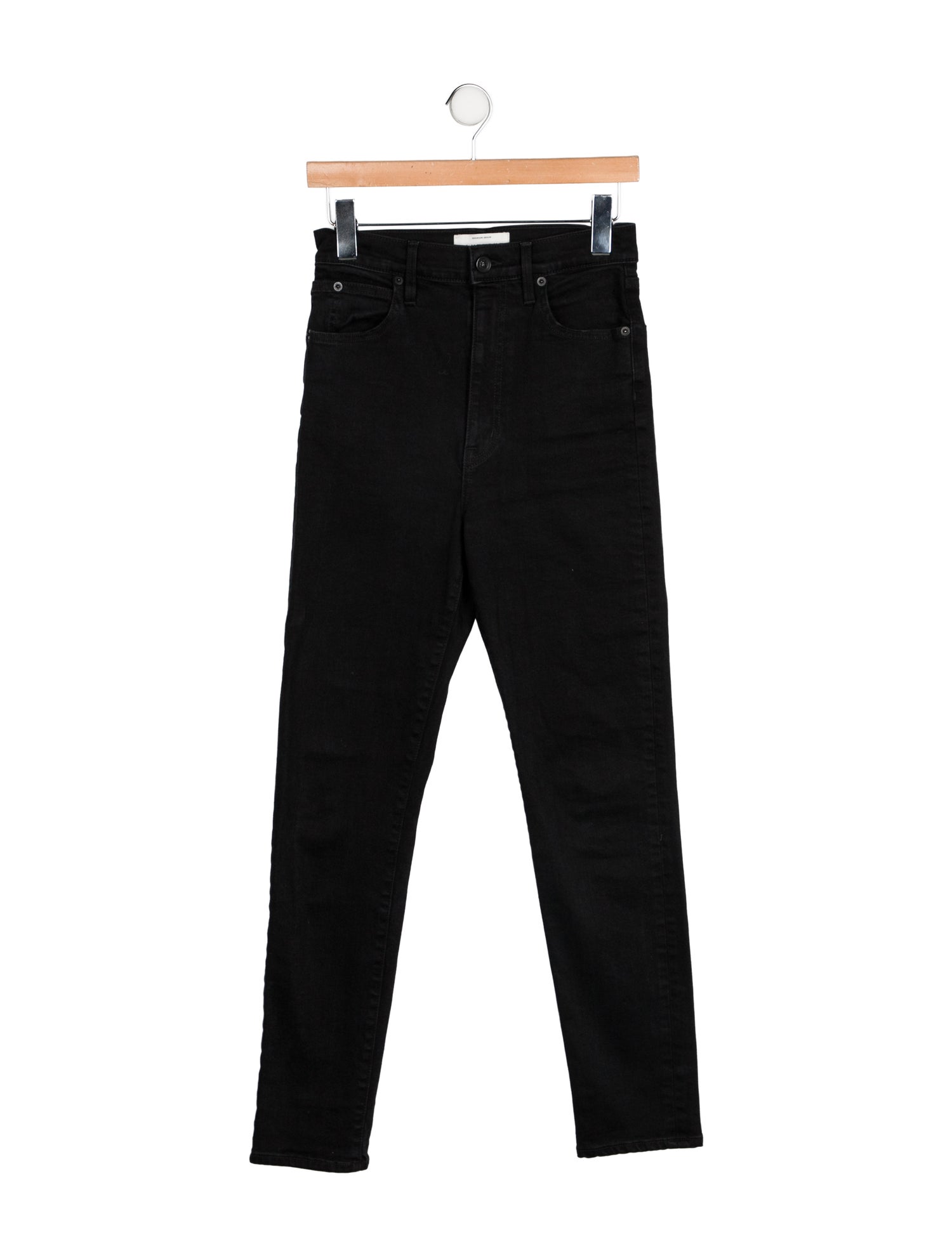 SLVRLAKE High-Rise Skinny Leg Jeans - Black, 12" Rise Jeans, Clothing ...