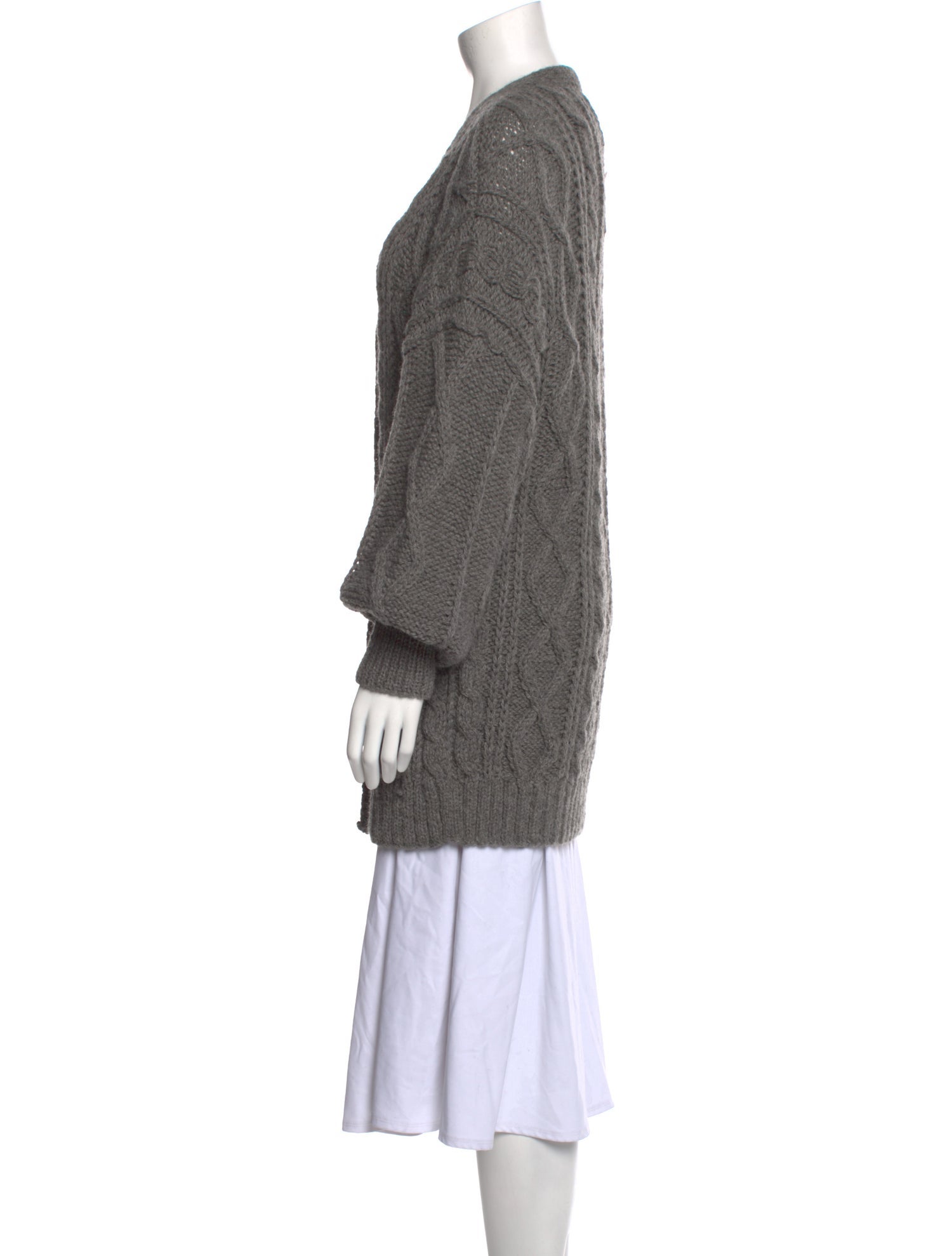 Smythe x Augden Alpaca V-Neck Sweater - Grey Knitwear, Clothing ...