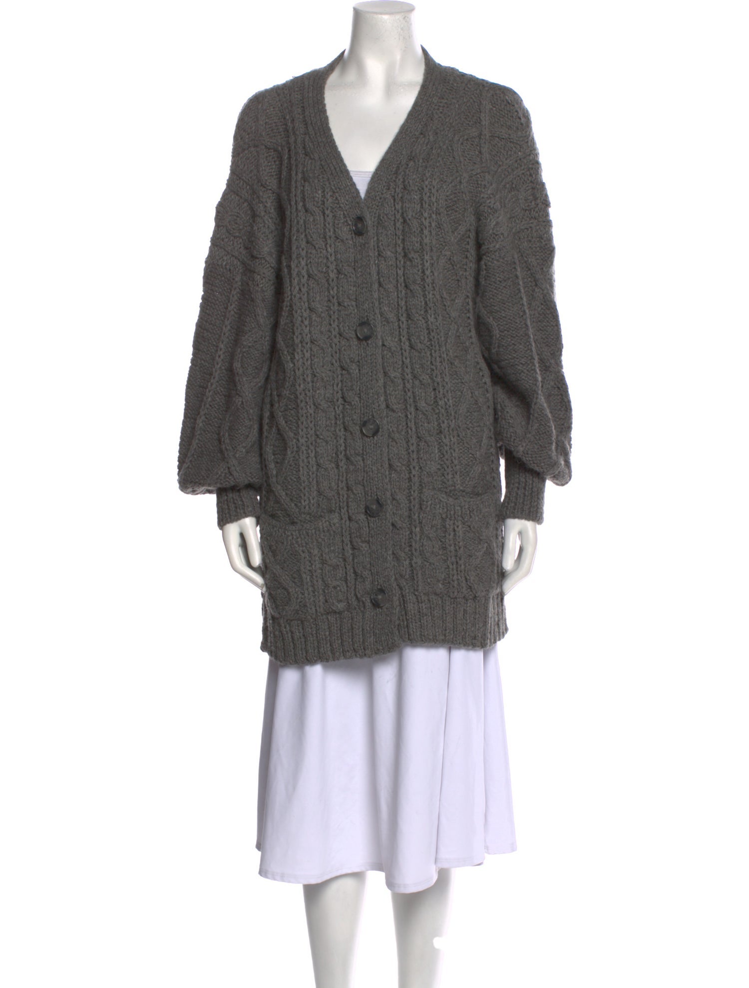 Smythe x Augden V-Neck Sweater - Grey Knitwear, Clothing - WSMAD20180 ...