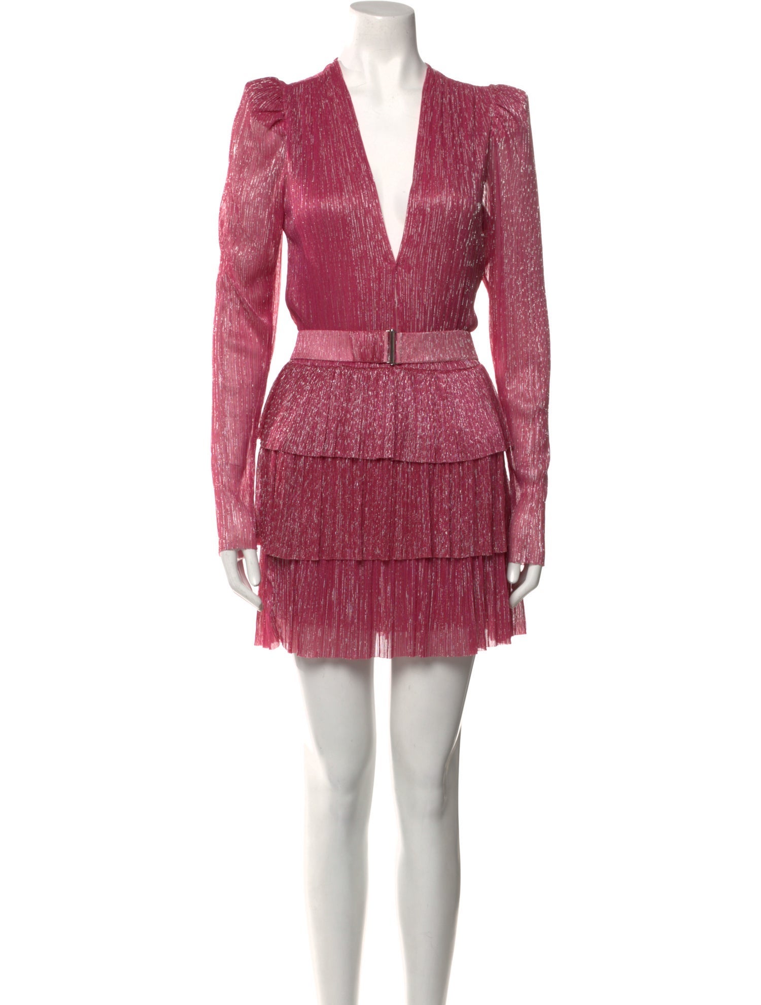 Sabina Musayev V-Neck Mini Dress - Pink Dresses, Clothing - WSMAU21277 ...