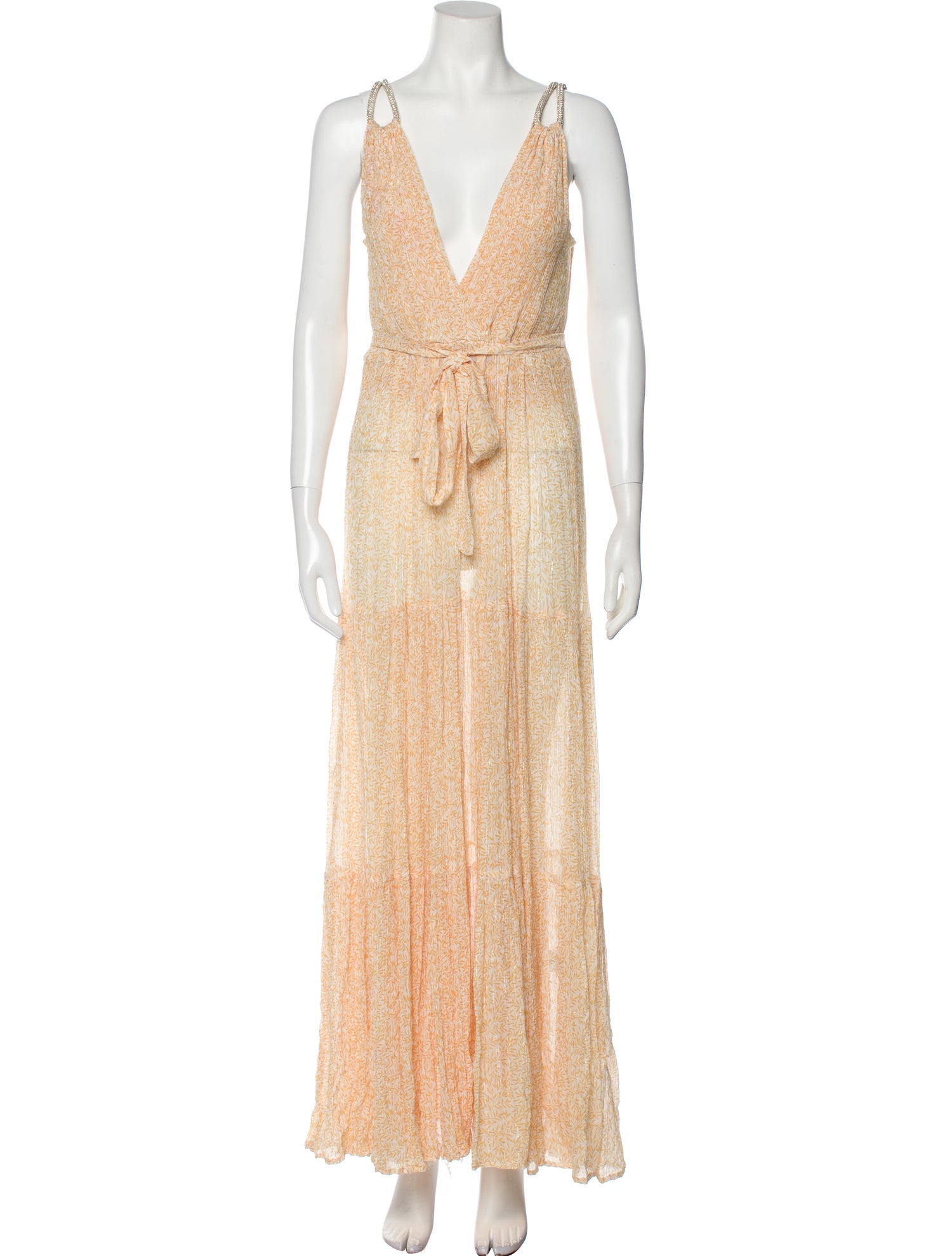 Sabina Musayev Printed Long Dress - Orange Dresses, Clothing ...