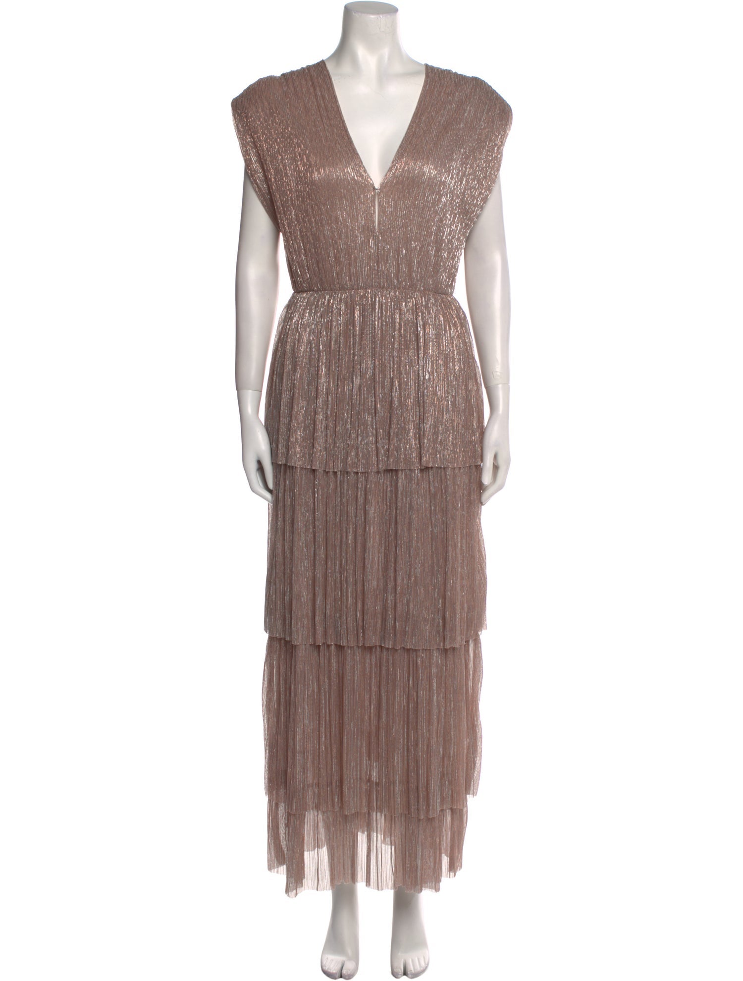 Sabina Musayev V-Neck Long Dress - Pink Dresses, Clothing - WSMAU22281 ...