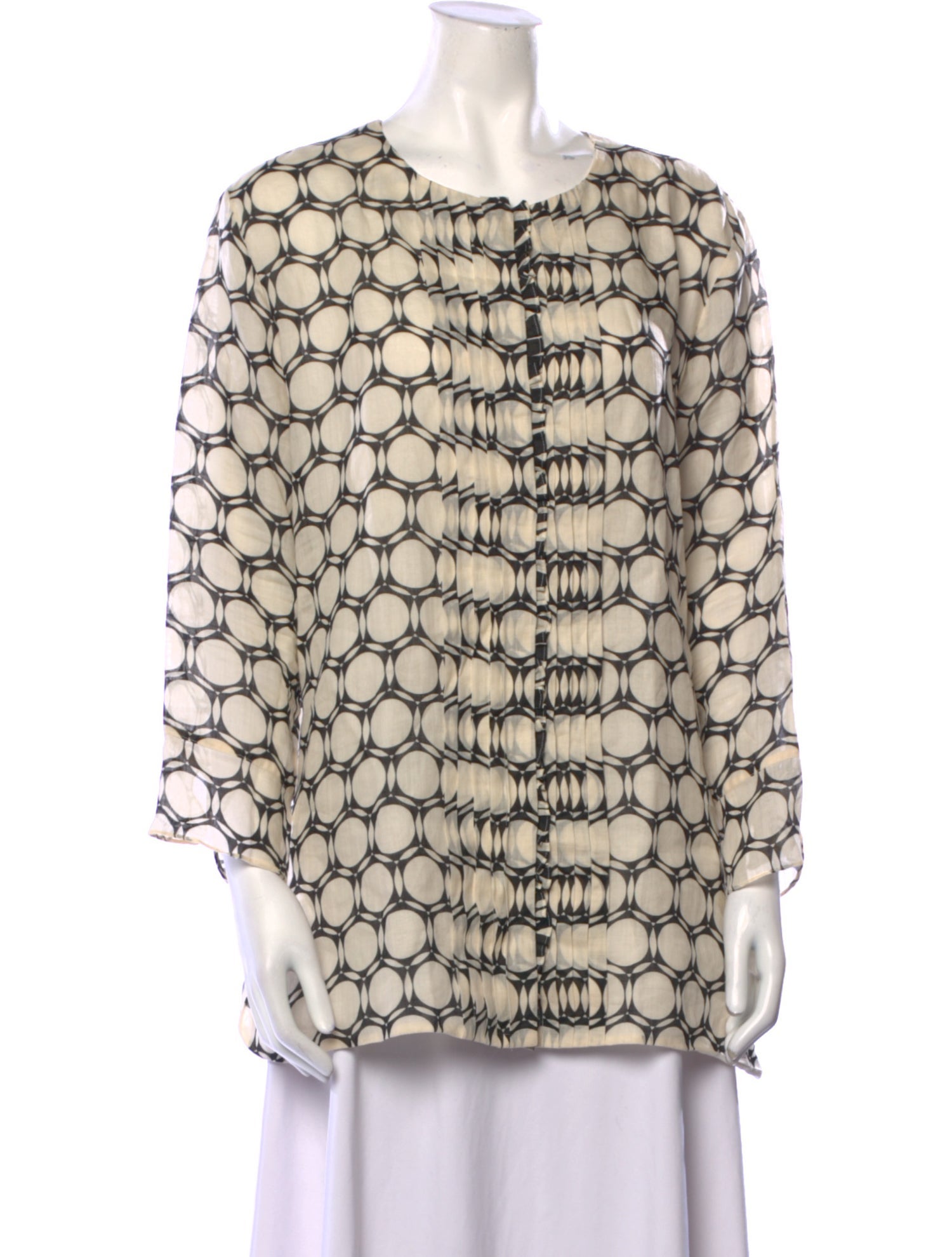 'S Max Mara Printed Bateau Neckline Tunic - Neutrals Tops, Clothing ...