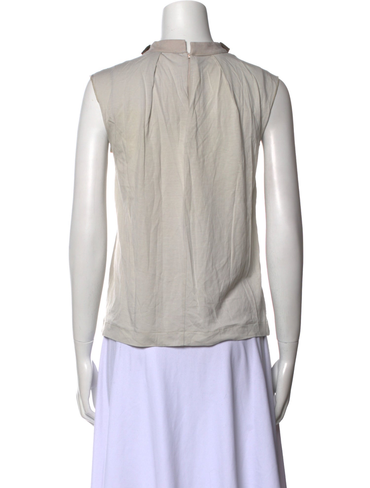 'S Max Mara Crew Neck Sleeveless Top - Neutrals Tops, Clothing ...