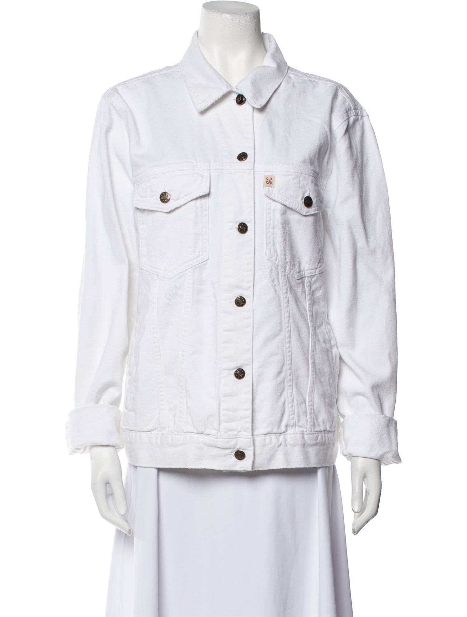 SEMICOUTURE Denim Jacket w/ Tags - White Jackets, Clothing - WSMIC20089 ...