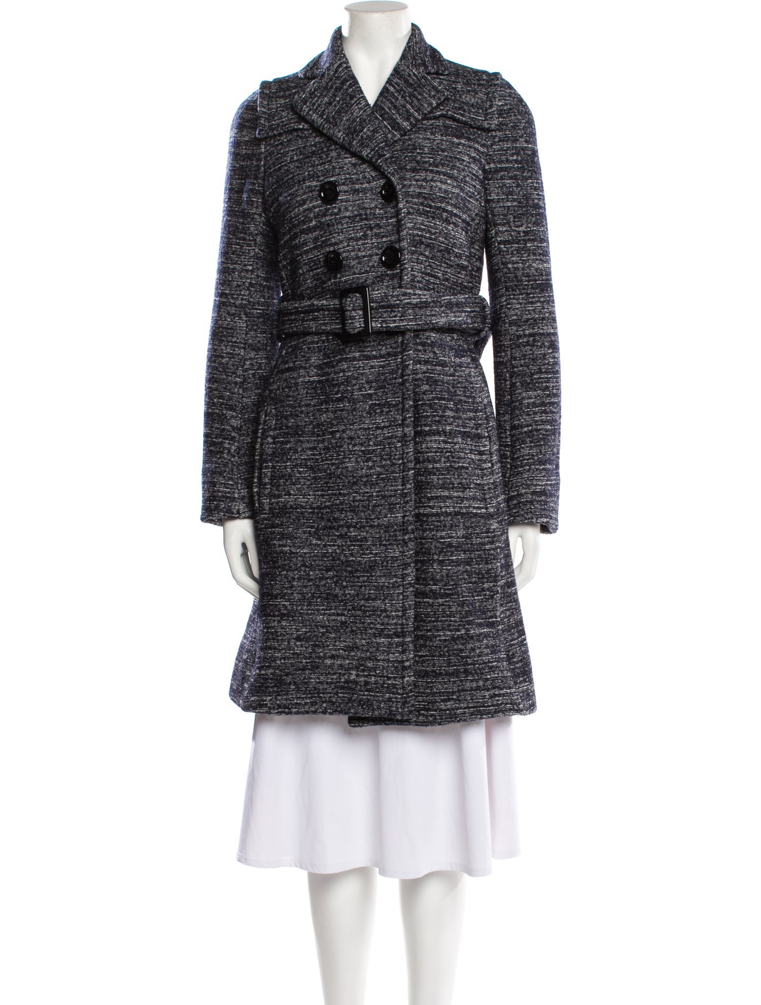 Sonia by Sonia Rykiel Tweed Pattern Coat - Blue Coats, Clothing ...