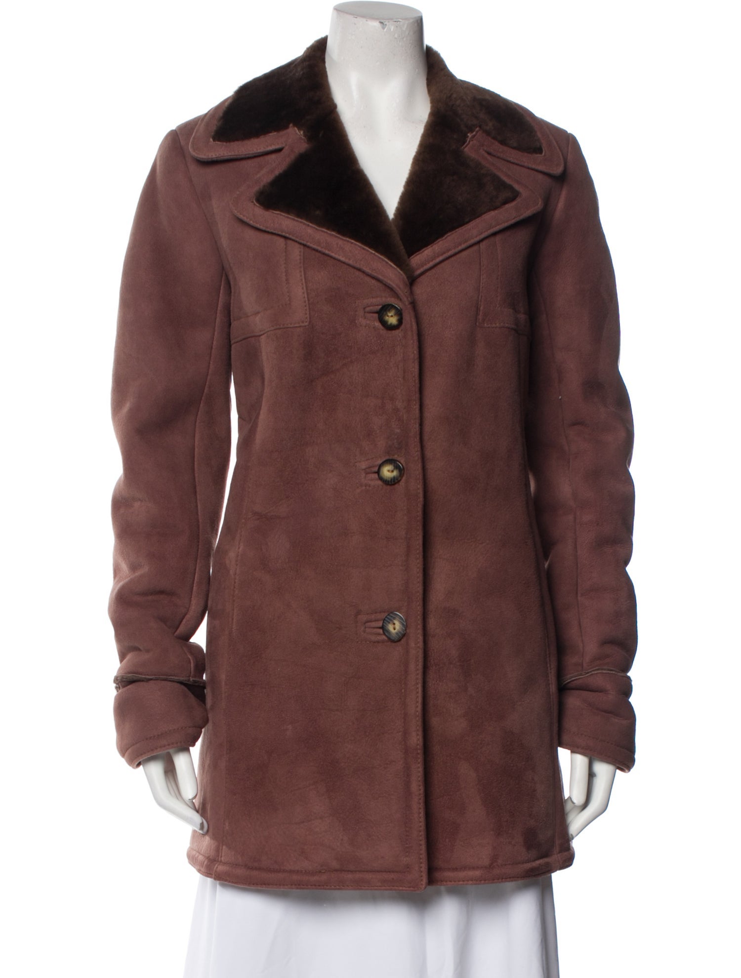 Sawyer of Napa Faux Fur Coat - Brown Coats, Clothing - WSONF20051 | The ...