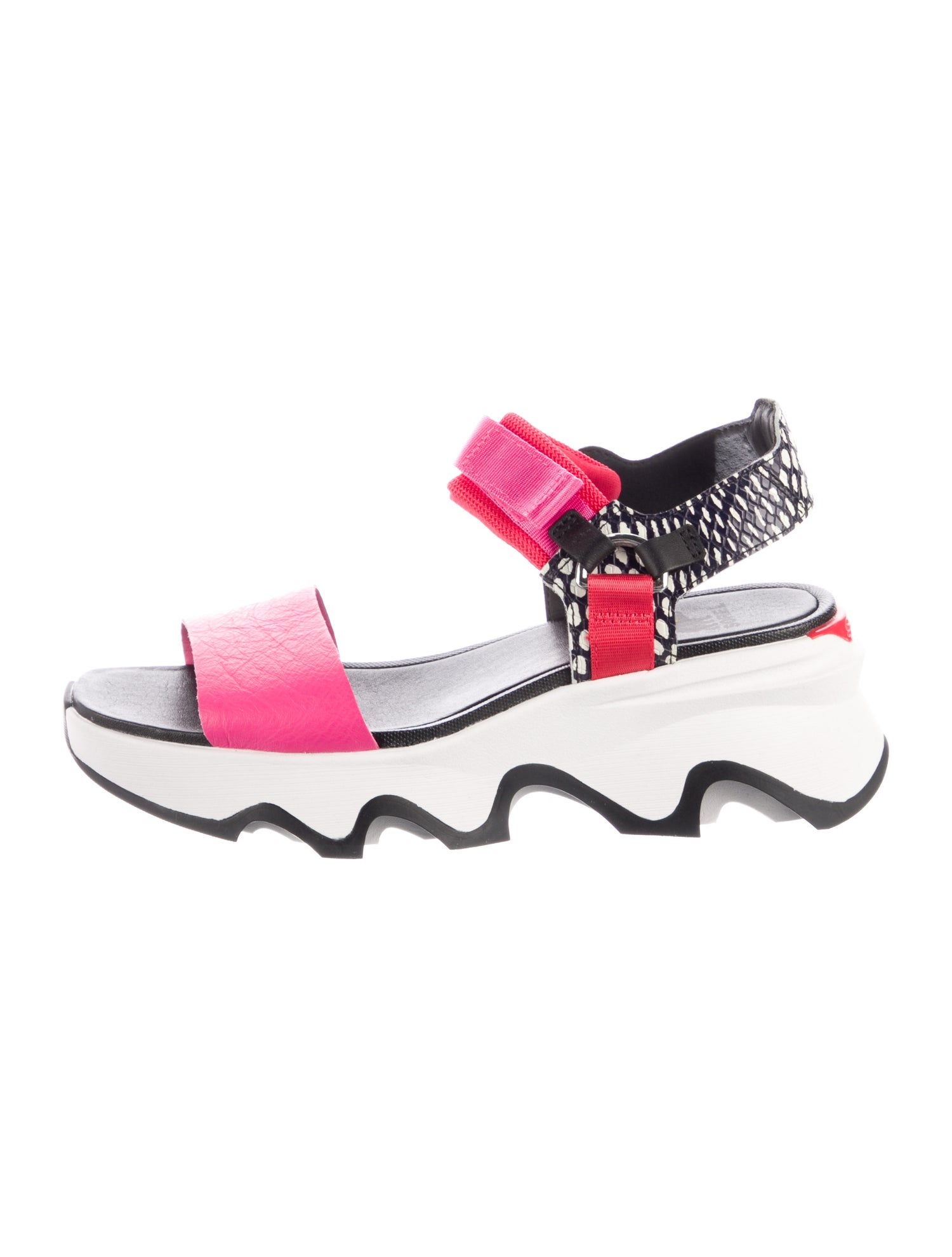 Sorel Leather Animal Print Sandals - Black Sandals, Shoes - WSORL42981 ...