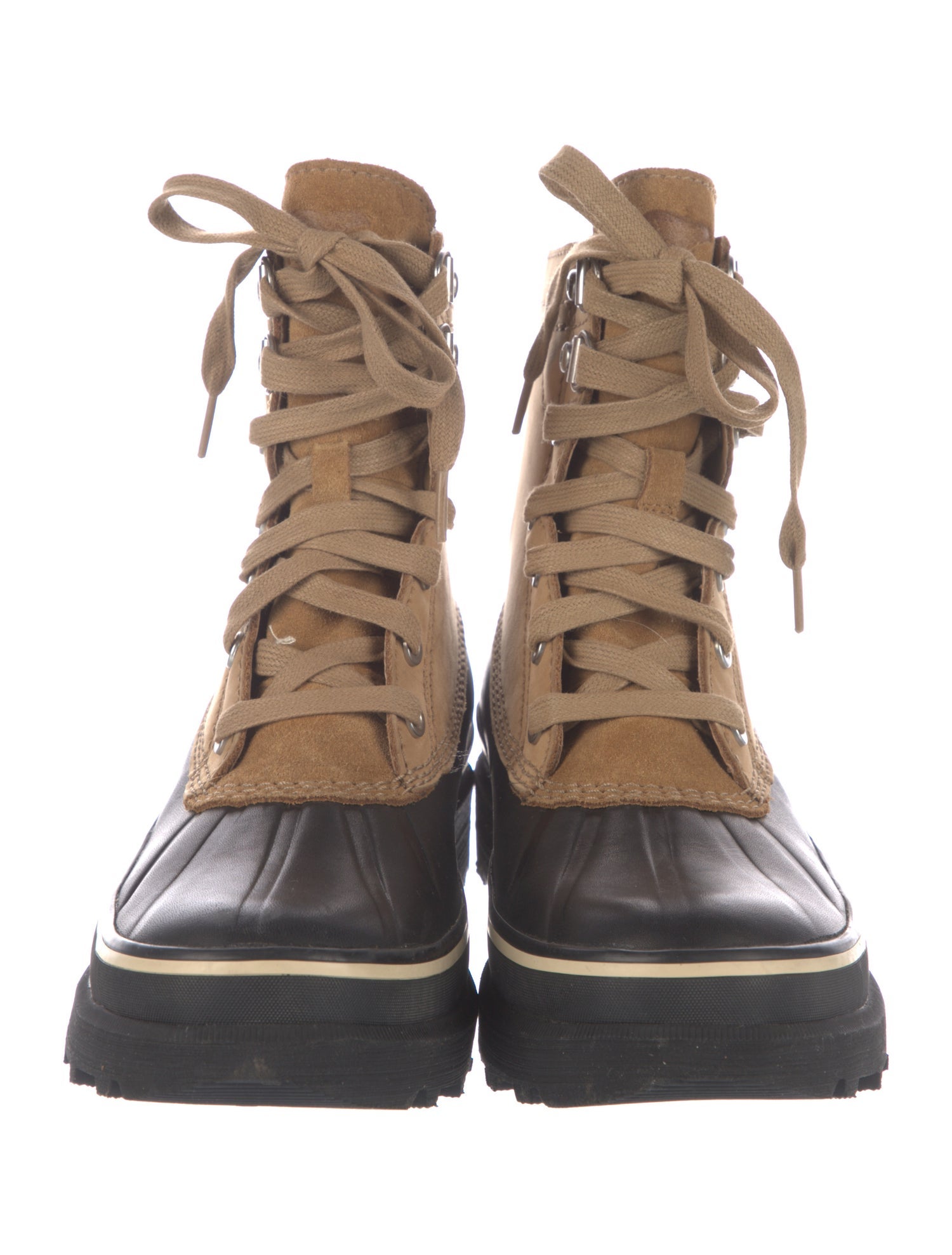 Sorel Suede Combat Boots - Brown Boots, Shoes - WSORL46176 | The RealReal