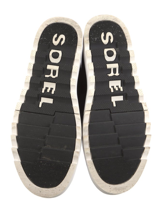 Sorel Leather Colorblock Pattern Lace-Up Boots - Black Boots, Shoes ...