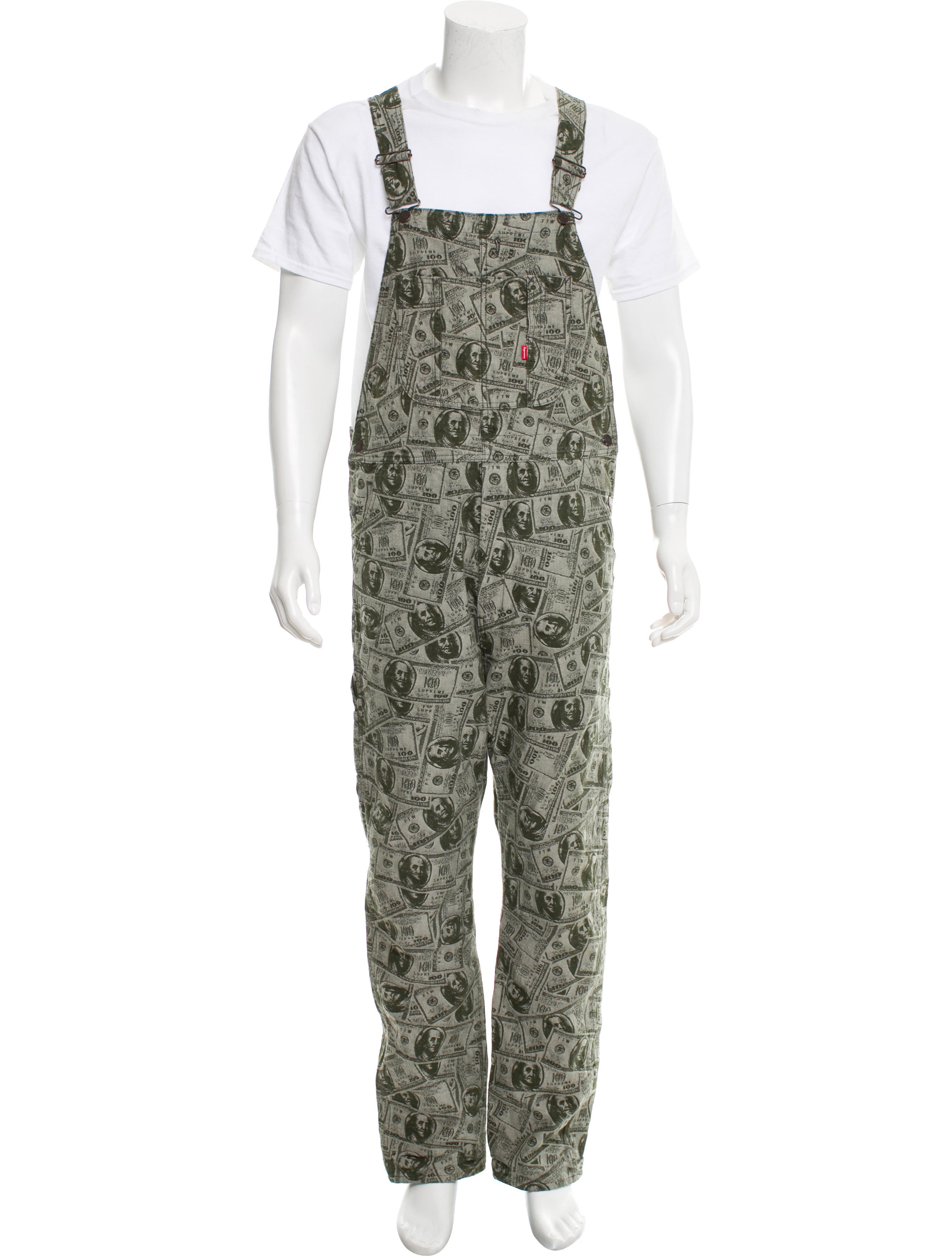 Supreme 2017 100 Dollar Bill Jacquard Overalls - Clothing - WSPME24597 ...