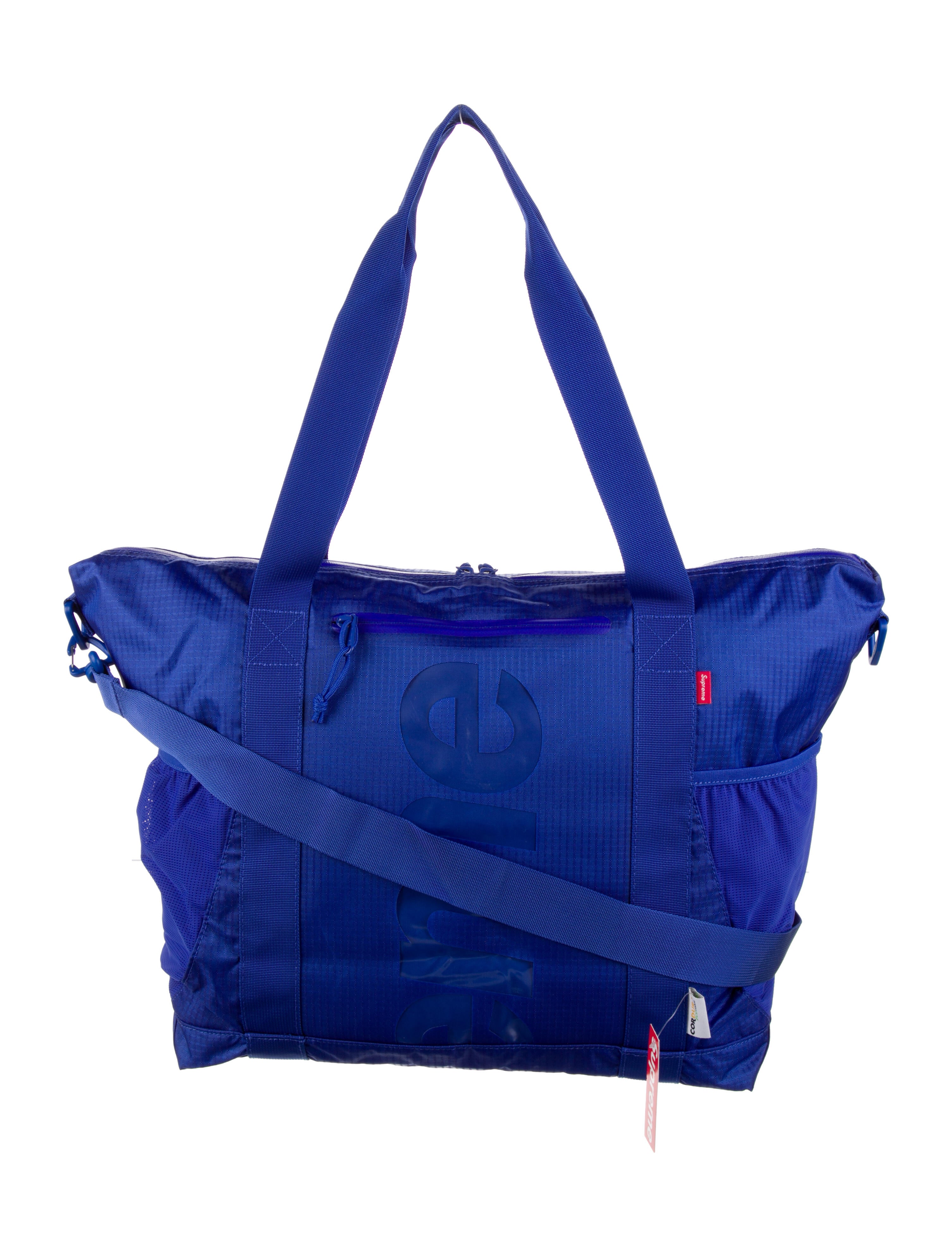 Supreme 2021 Logo Zip Tote w/ Tags - Blue Totes, Bags - WSPME45727 ...