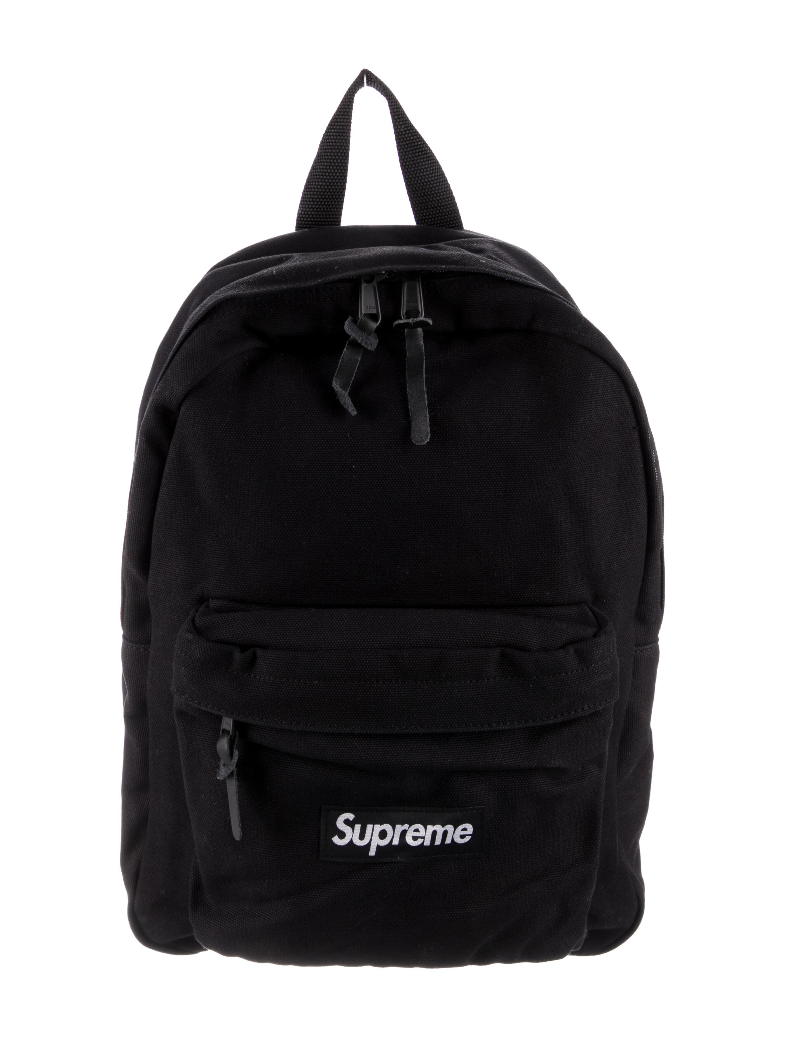Supreme Canvas Logo Backpack - Black Backpacks, Bags - WSPME56226 | The ...