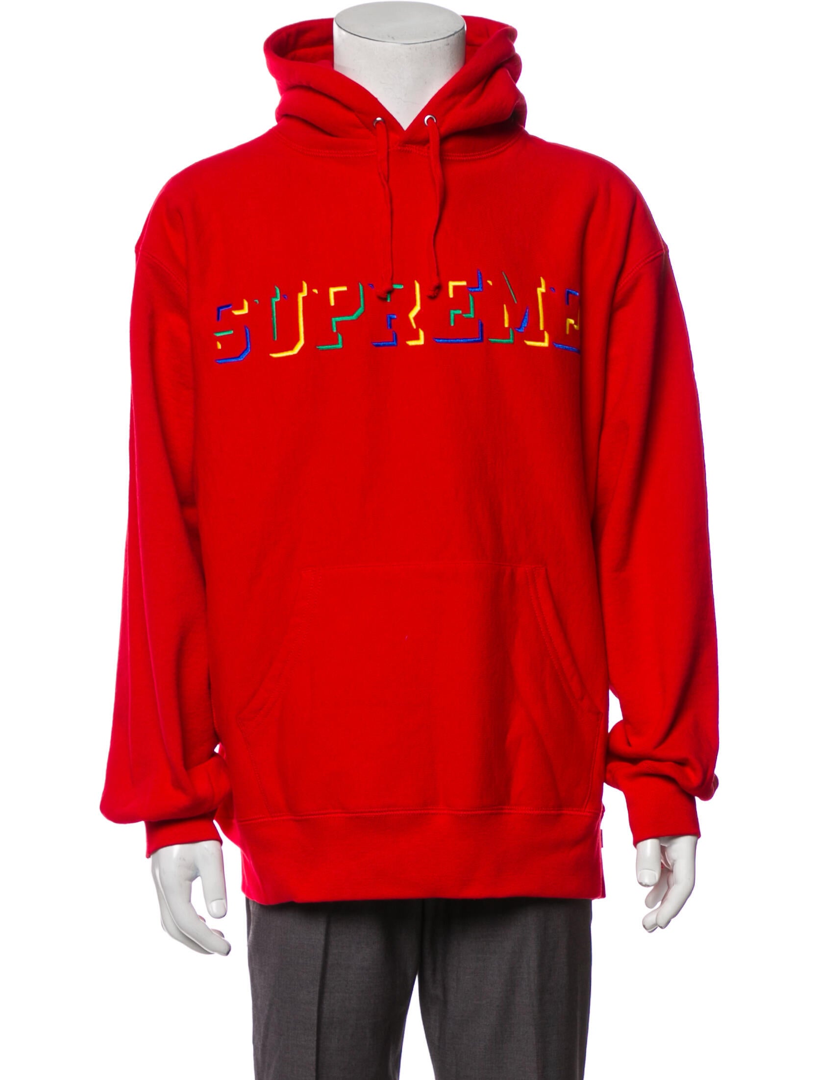 Supreme 2020 Drop Shadow Hoodie - Red Sweatshirts & Hoodies, Clothing ...
