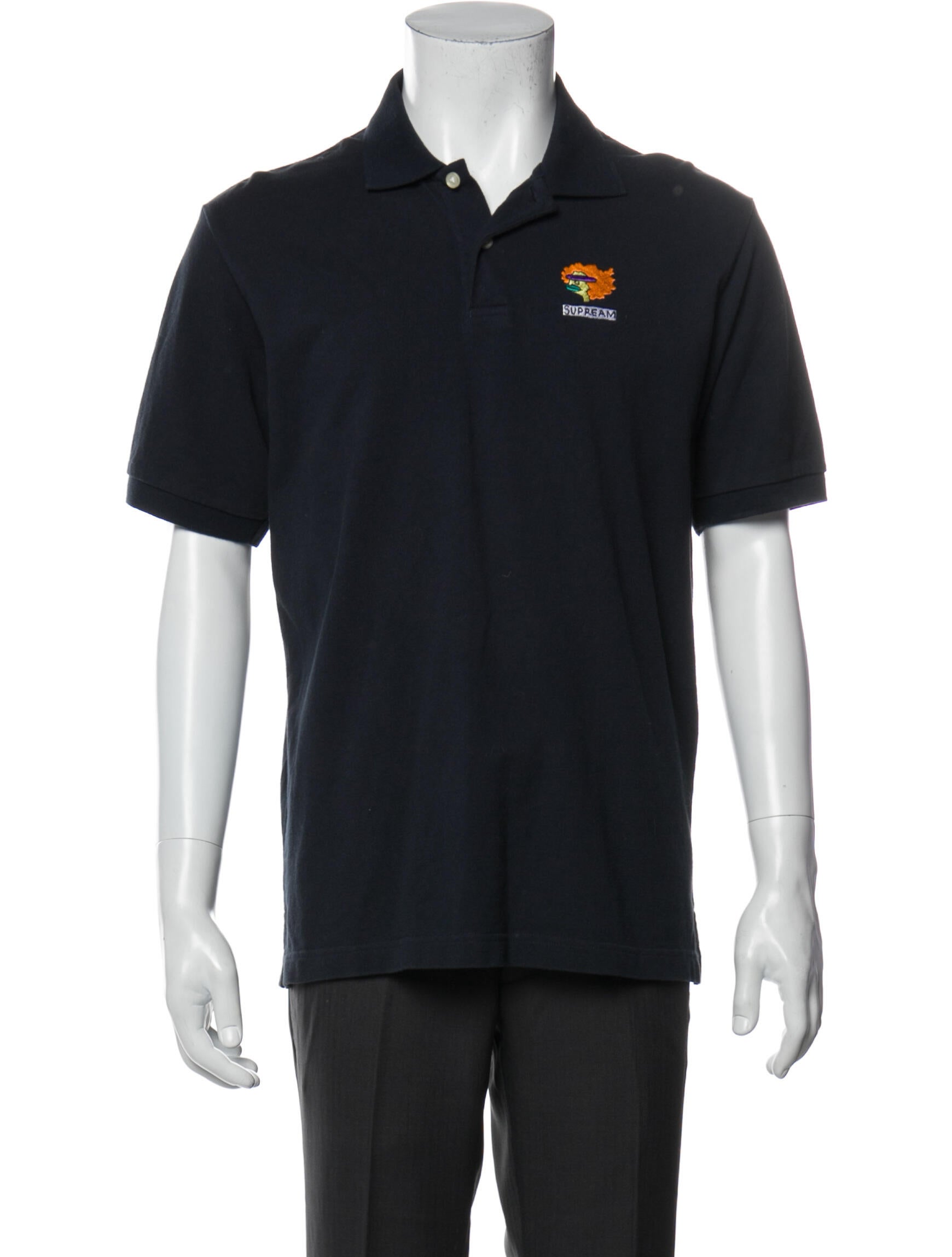 Supreme 2022 Satin Zip Up Work Polo Shirt - Pink Polos, Clothing ...