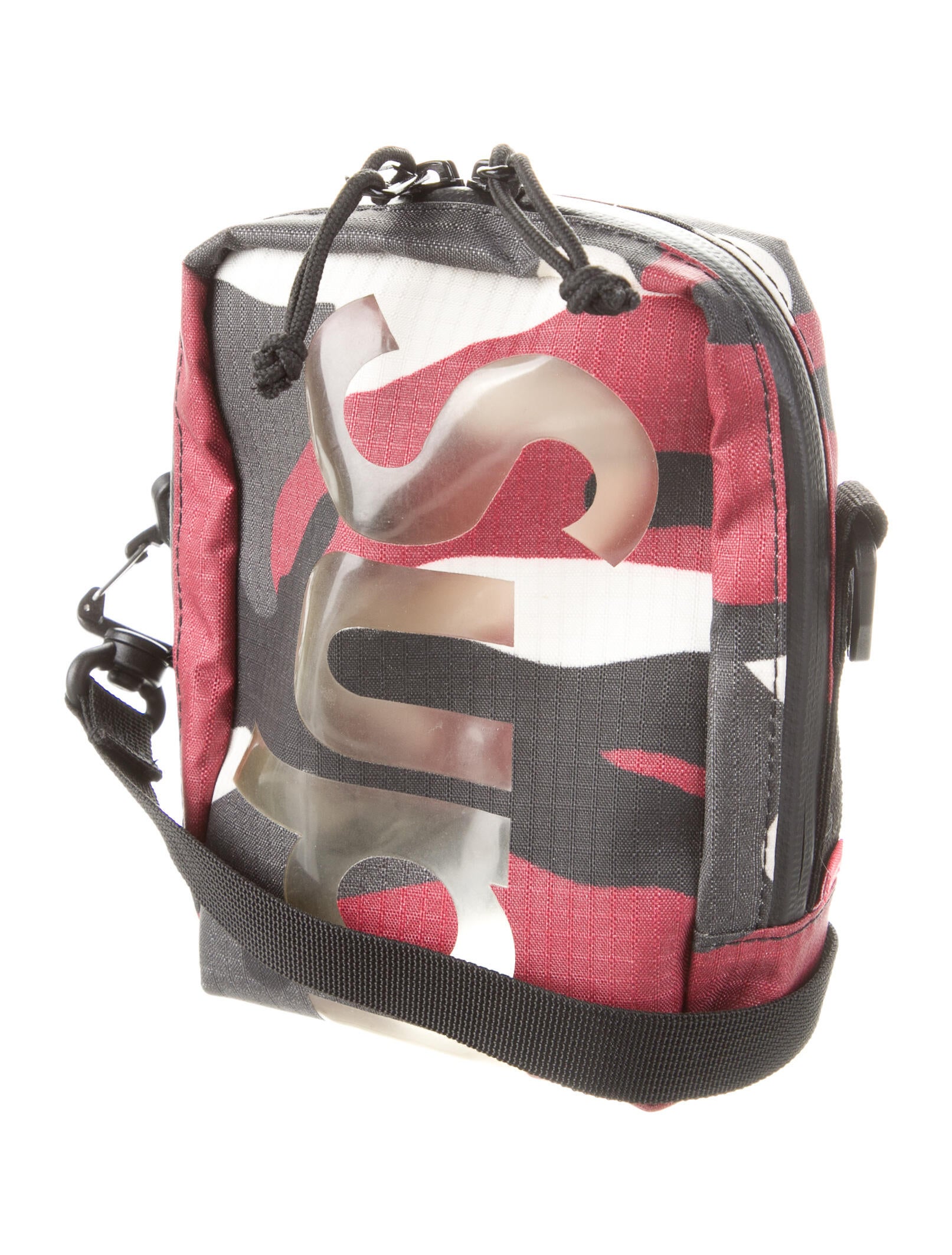 Supreme Red Camo Neck Pouch - Red Satchels, Bags - WSPME62415 | The ...