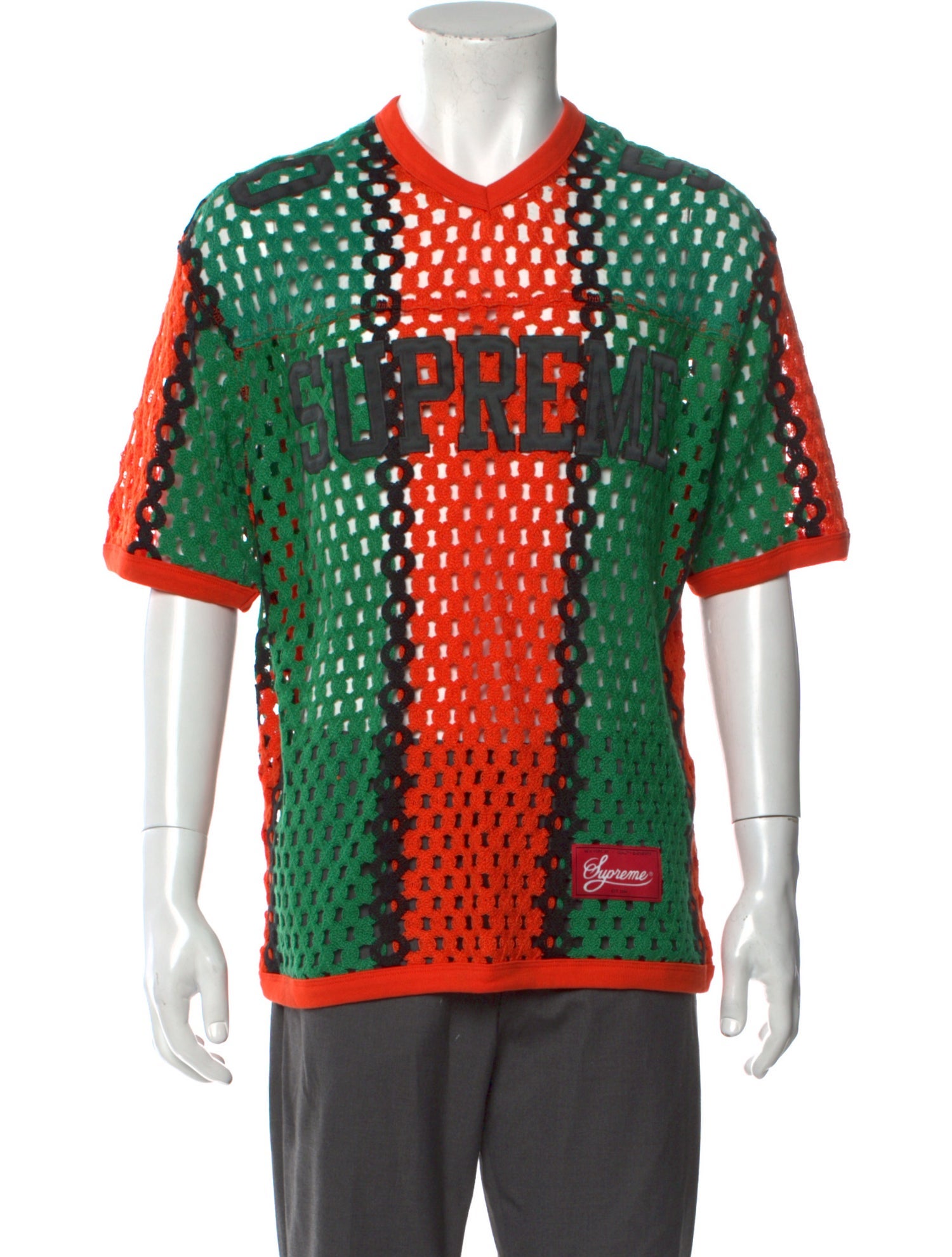 Supreme 2023 Striped T-Shirt - Orange T-Shirts, Clothing - WSPME67678 ...