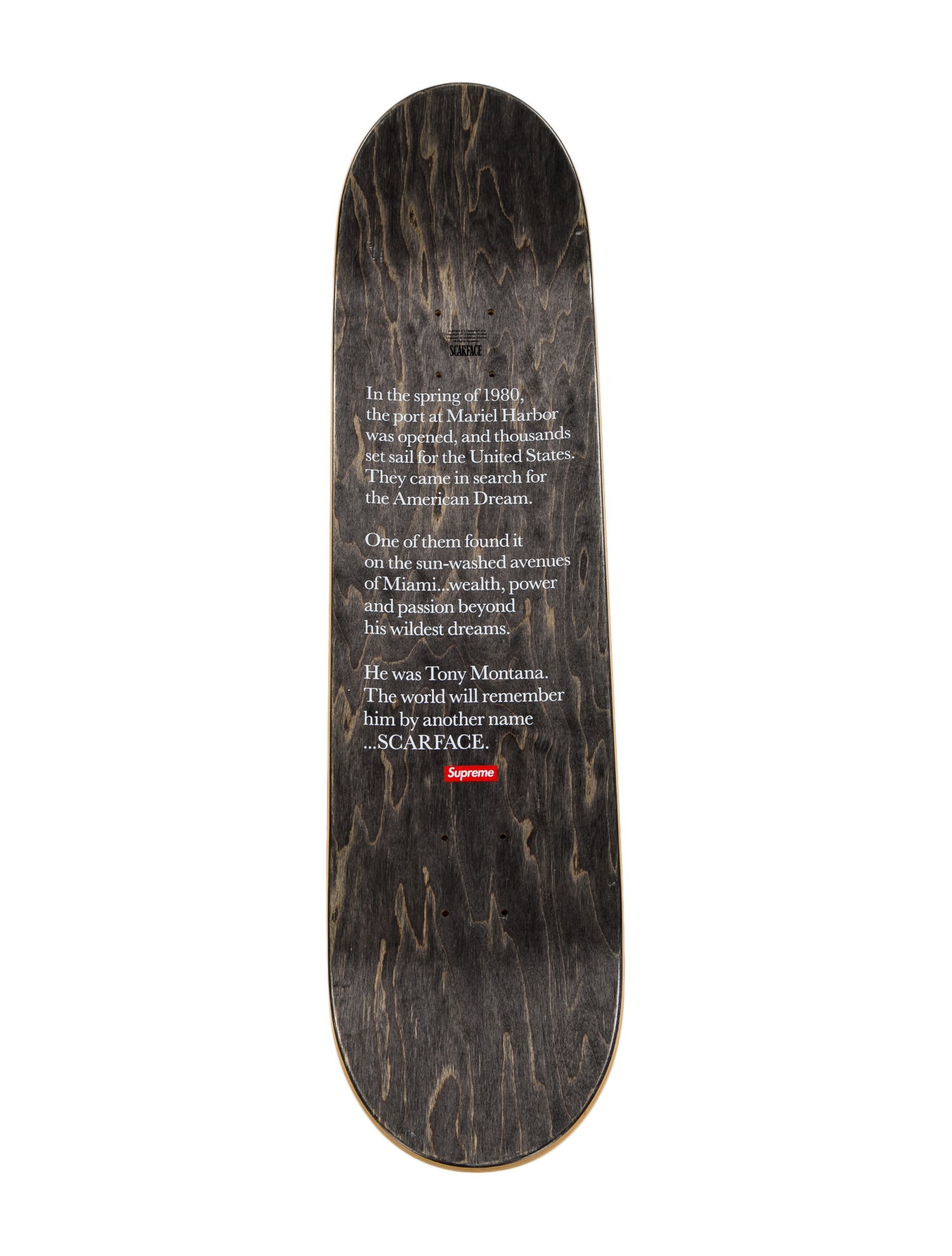Supreme Scarface Split SkateBoard Deck - Black Skate Decks ...