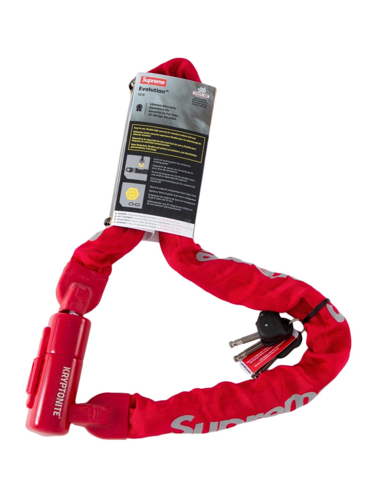 Supreme Kryptonite Evolution 1010 Chain Lock - Red Tech & Travel, Decor & Accessories ...