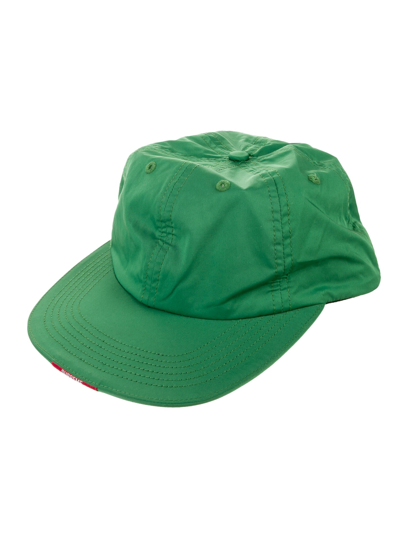 Supreme Nylon Visor Label 6-Panel Hat w/ Tags - Green Hats, Accessories ...