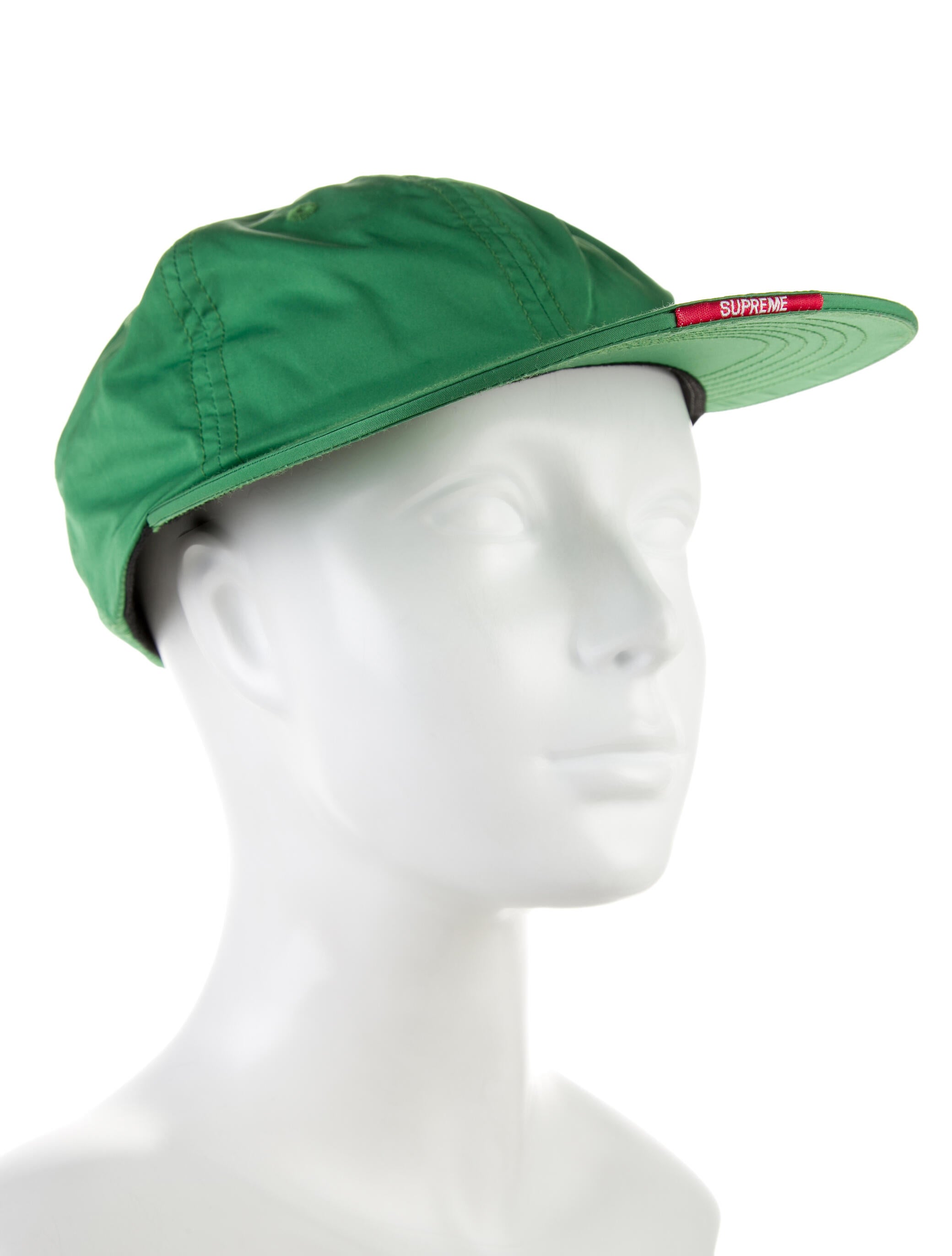 Supreme Nylon Visor Label 6-Panel Hat w/ Tags - Green Hats, Accessories ...