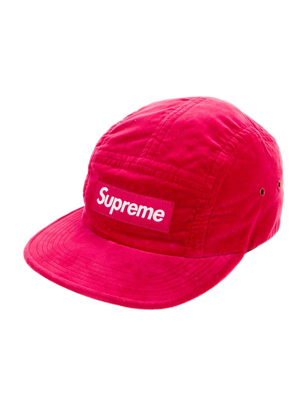 Supreme Velvet Camp Cap - Red Hats, Accessories - WSPME75489 | The RealReal