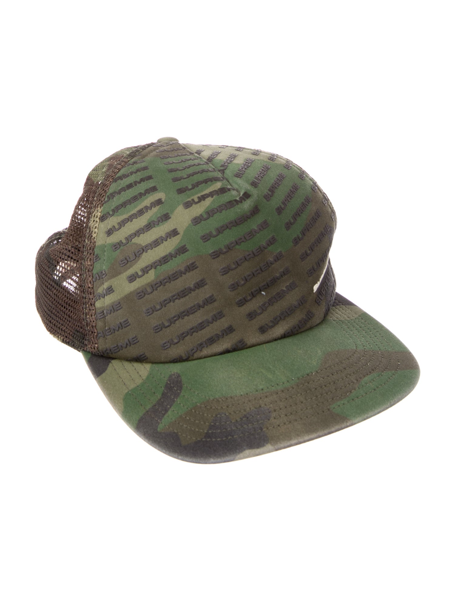 Supreme Repeat Mesh Back 5-Panel Hat - Green Hats, Accessories ...