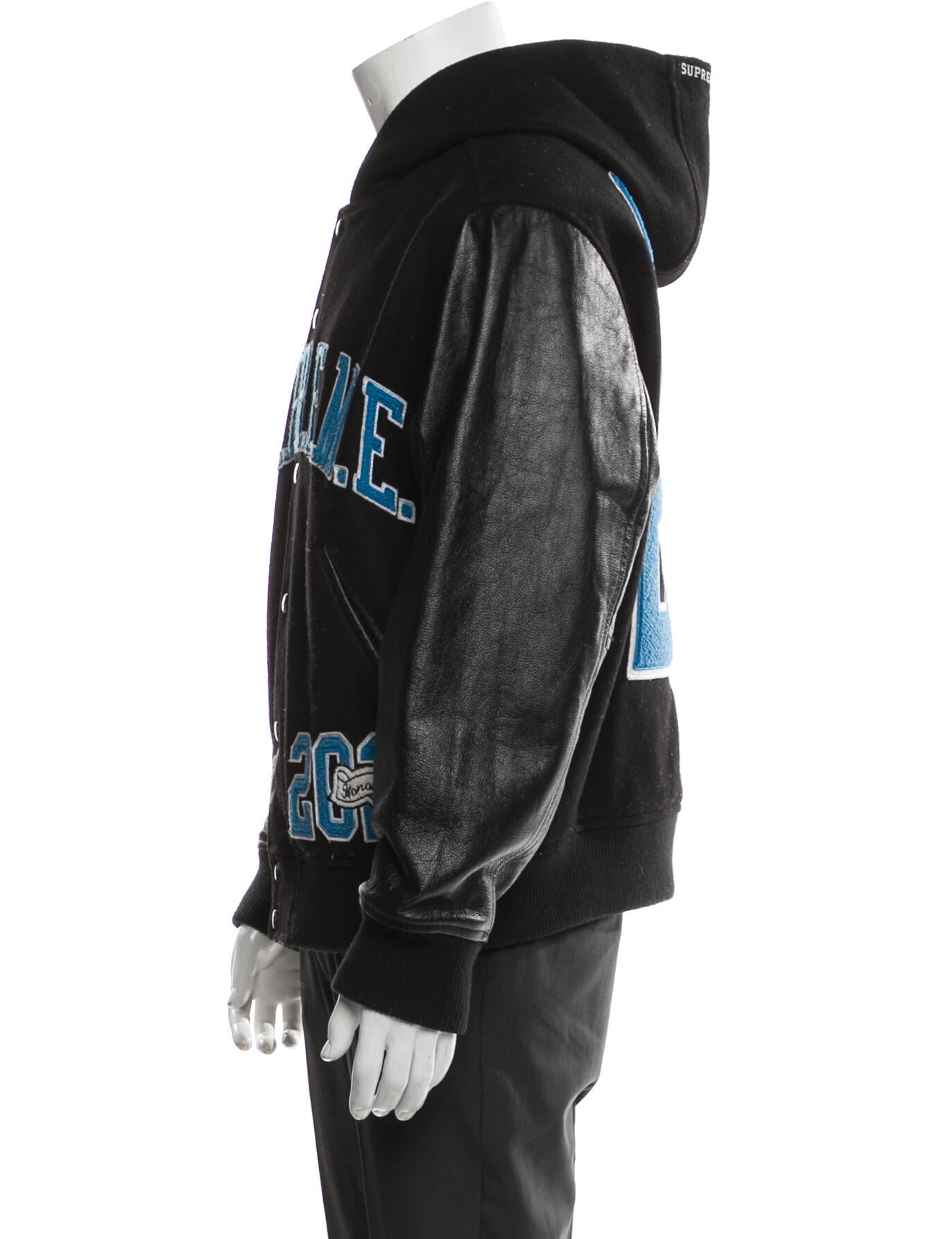 Travis Scott Striped Varsity Jacket - Black Outerwear, Clothing ...