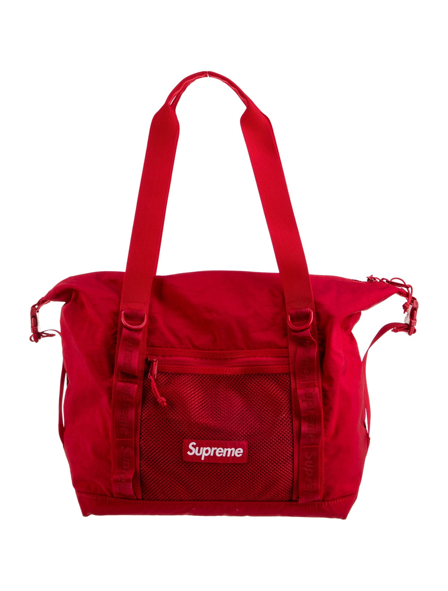 Supreme Nylon Tote - Red Totes, Bags - WSPME77128 | The RealReal