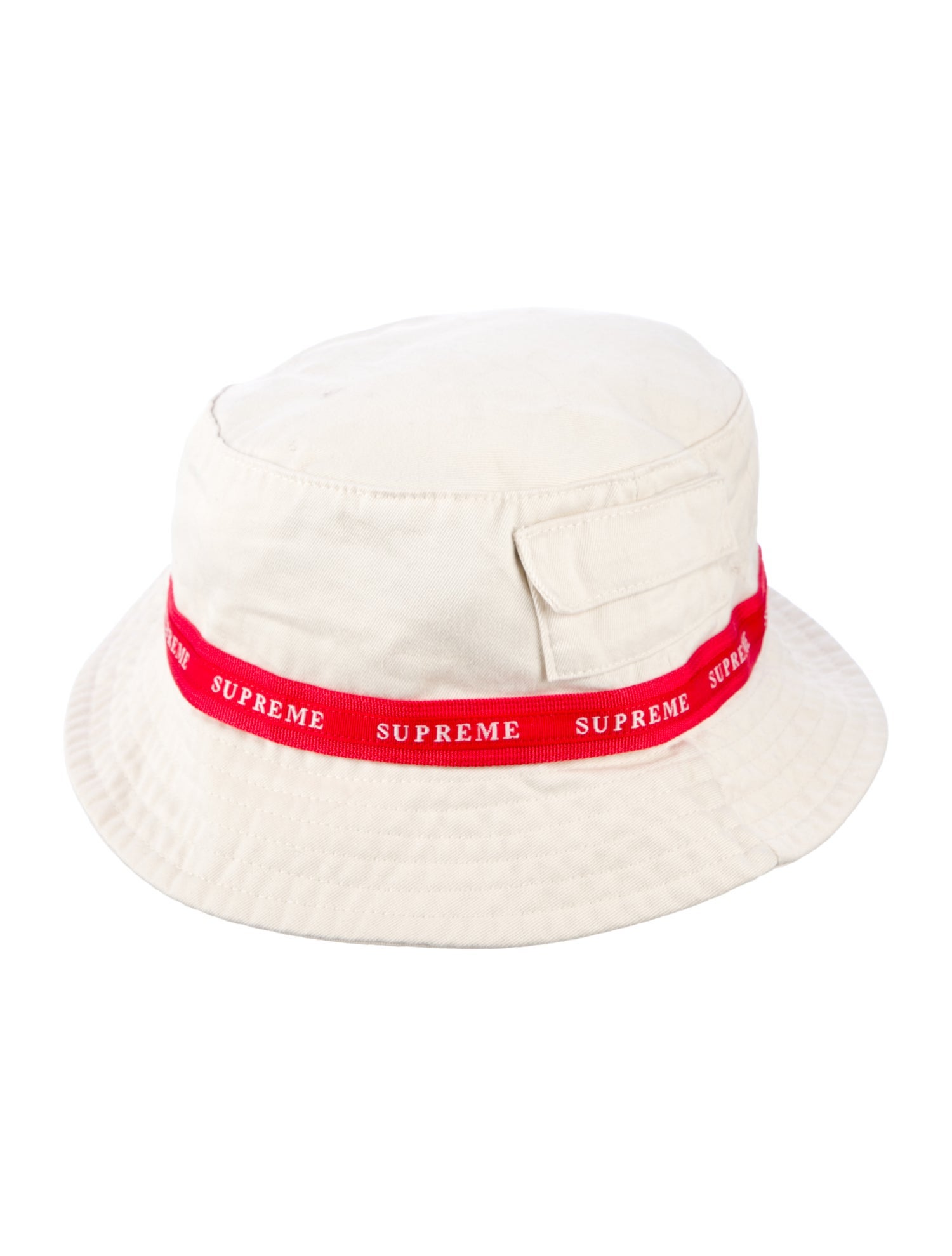 Supreme Jacquard Logo Taping Bucket Hat w/ Tags - Neutrals Hats ...