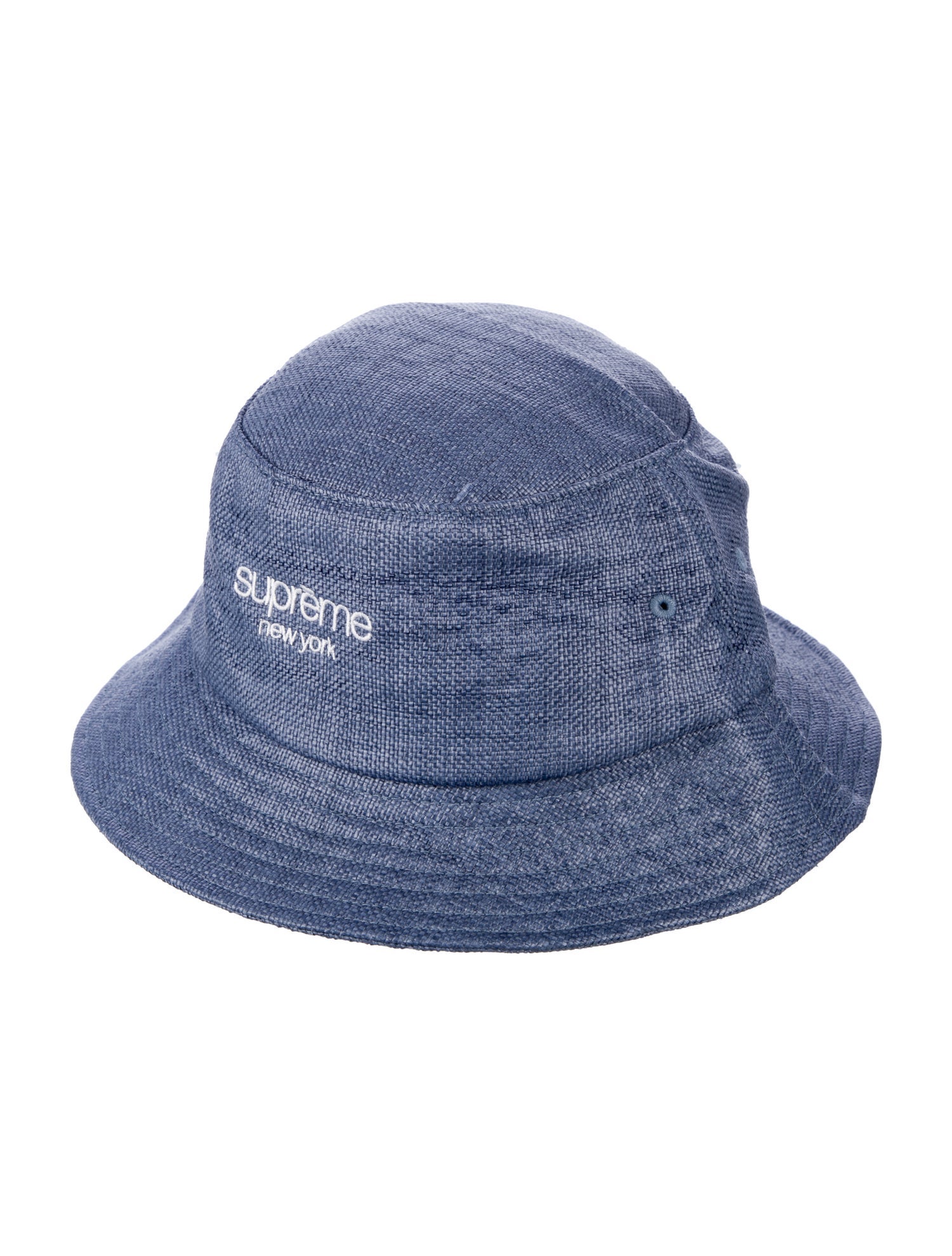 Supreme Raffia Bucket Hat - Blue Hats, Accessories - WSPME79691 | The ...