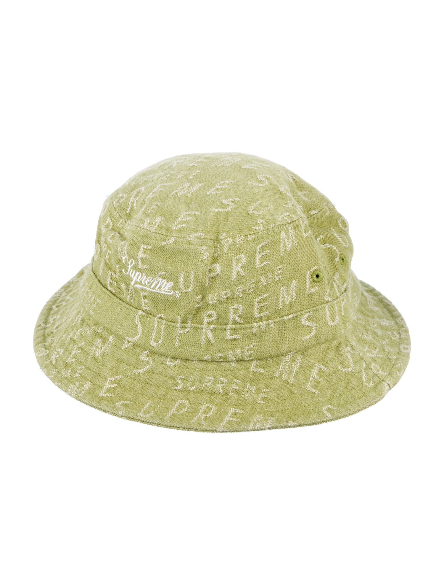 Supreme Logo Jacquard Bucket Hat - Green Hats, Accessories - WSPME79730 ...