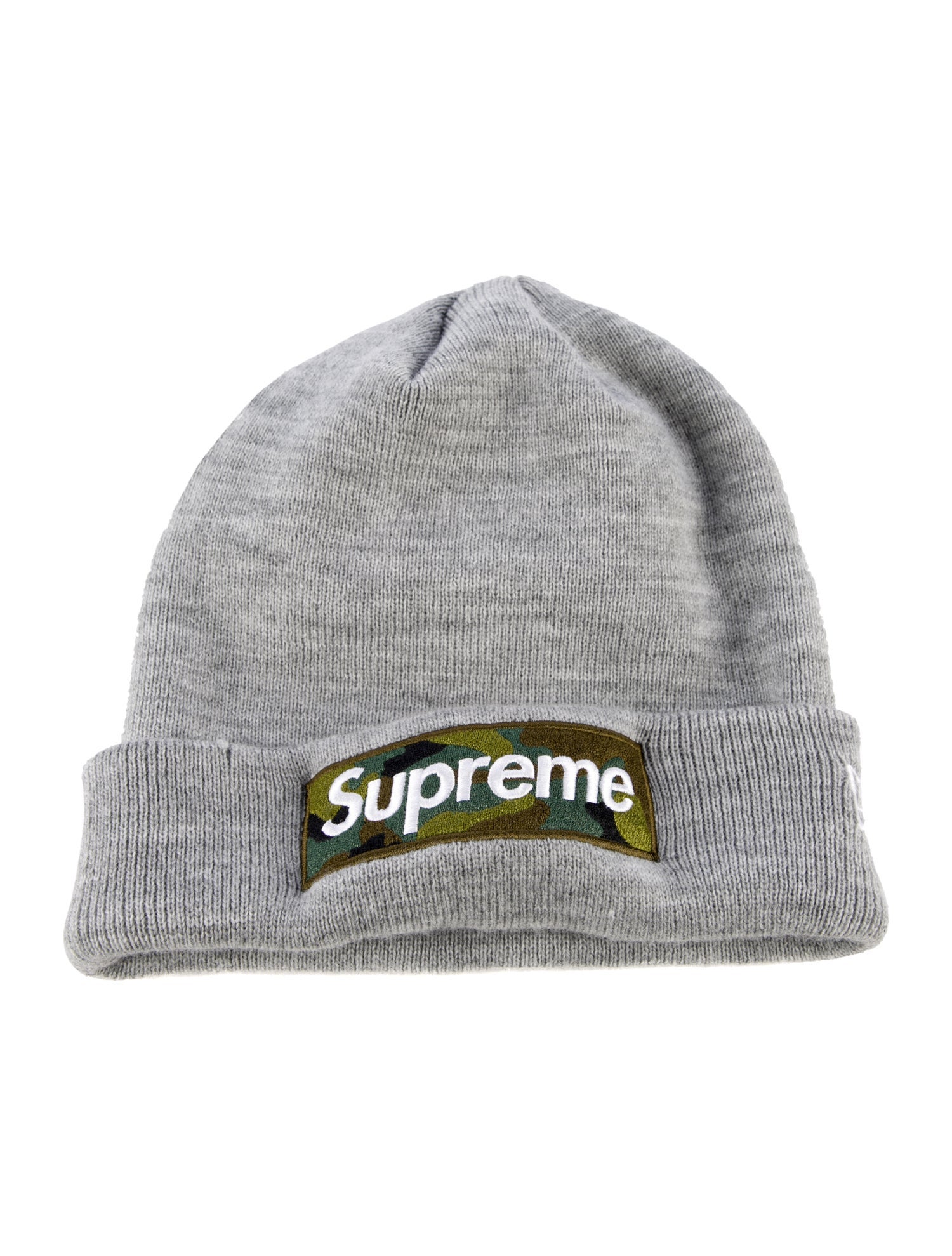 New Era x Supreme Box Logo Beanie - Grey Hats, Accessories - WSPME80460 ...