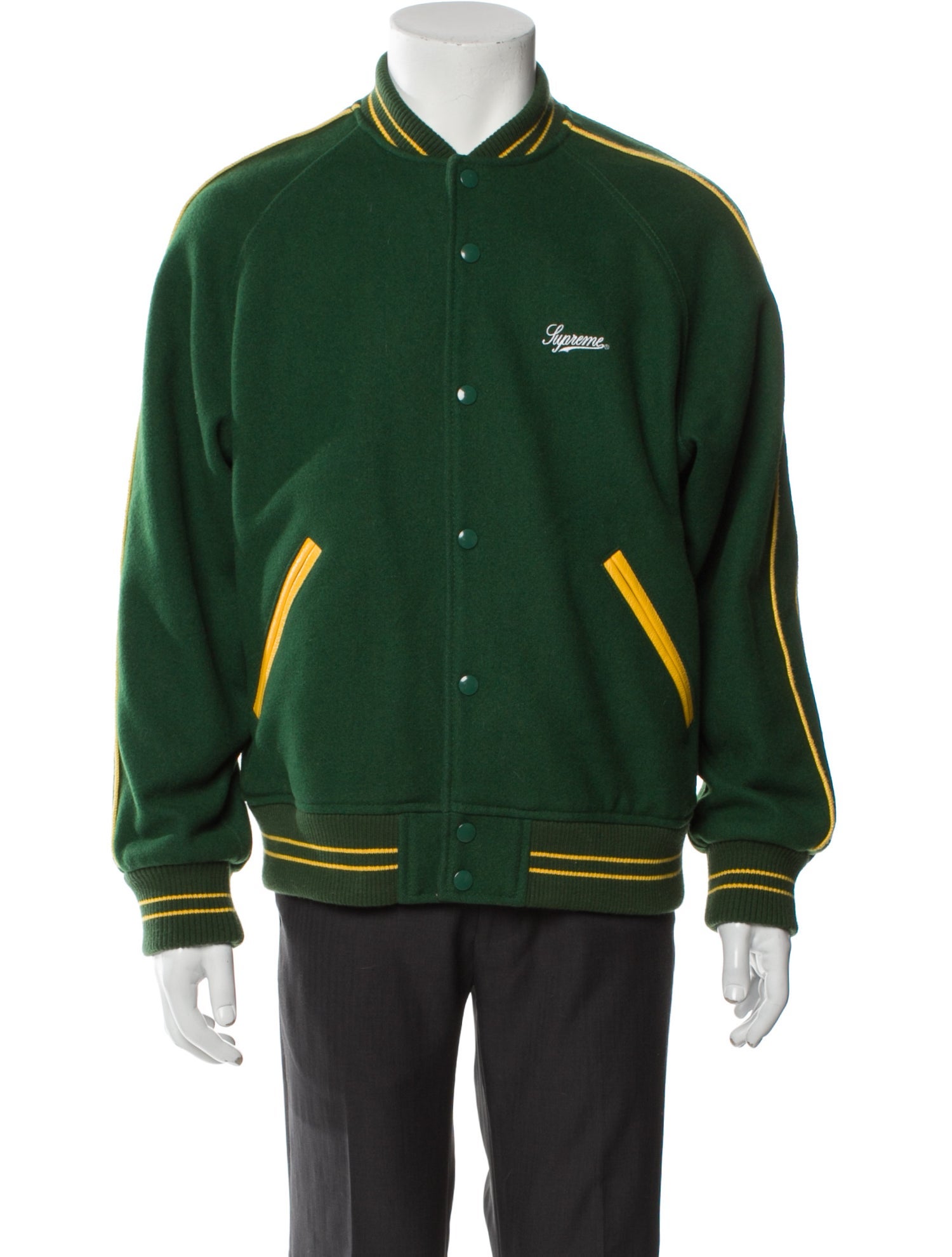 Supreme 2021 It's All Bollocks Varsity Jacket - Green Outerwear ...