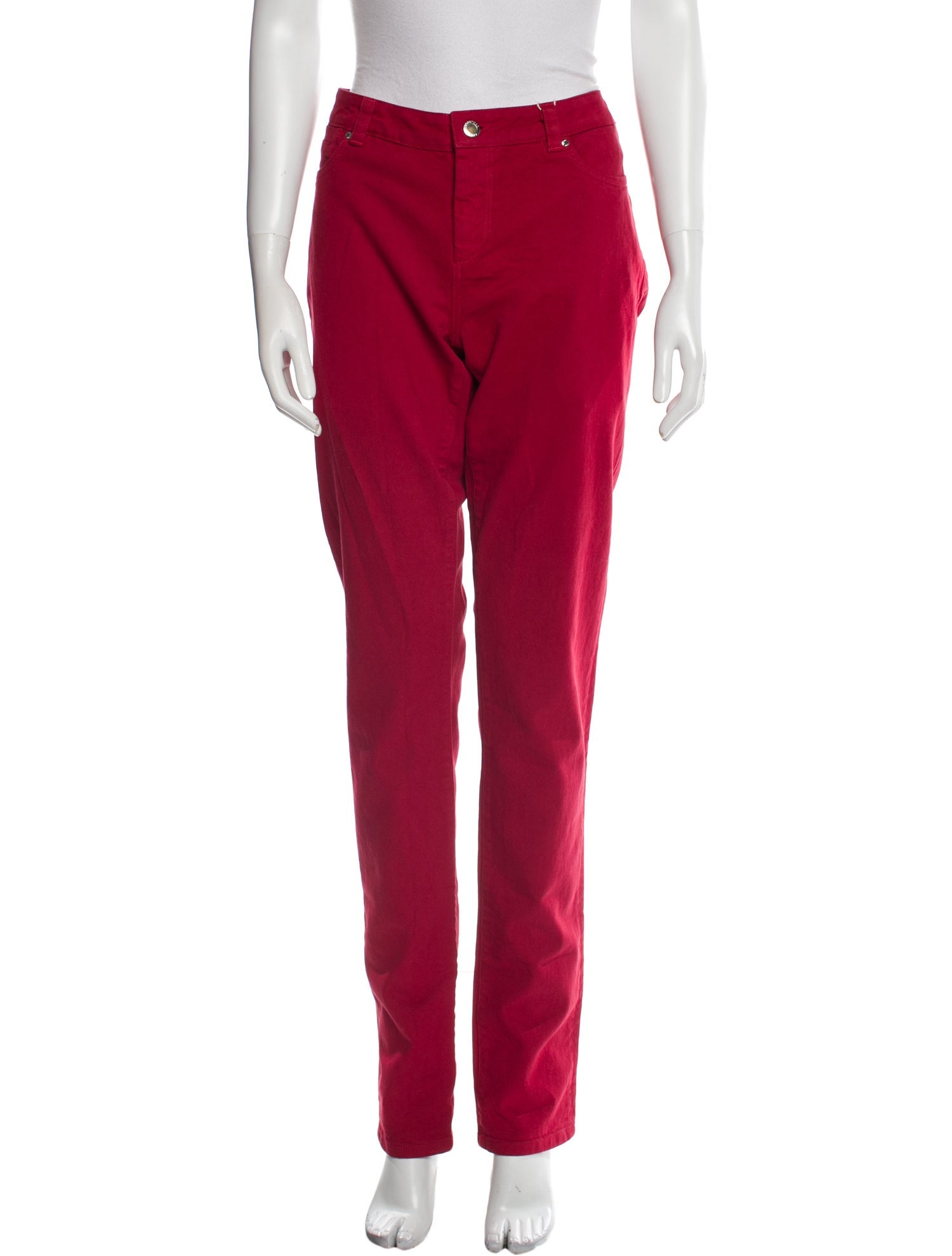 SportMax Code Straight Leg Pants w/ Tags - Red, 9.75" Rise Pants ...