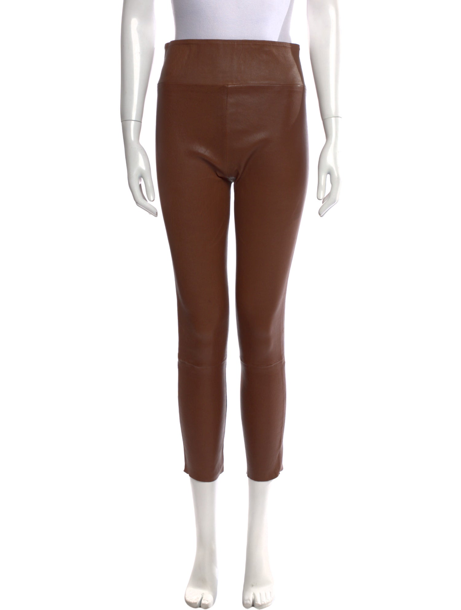 SPRWMN Leather Skinny Leg Pants - Brown Pants, Clothing - WSPRW24151 ...