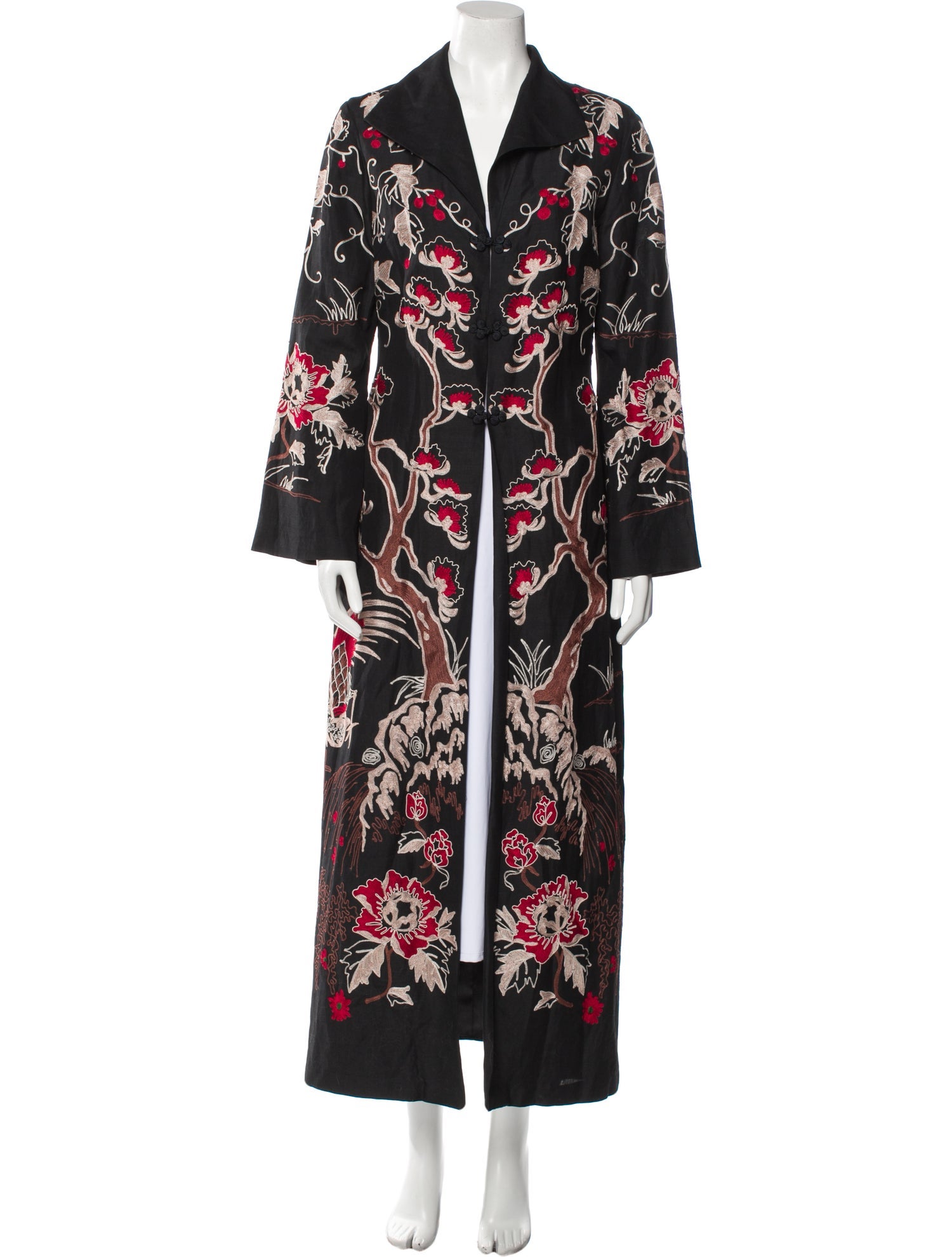Sue Wong Floral Print Coat - Black Coats, Clothing - WSQ23592 | The ...
