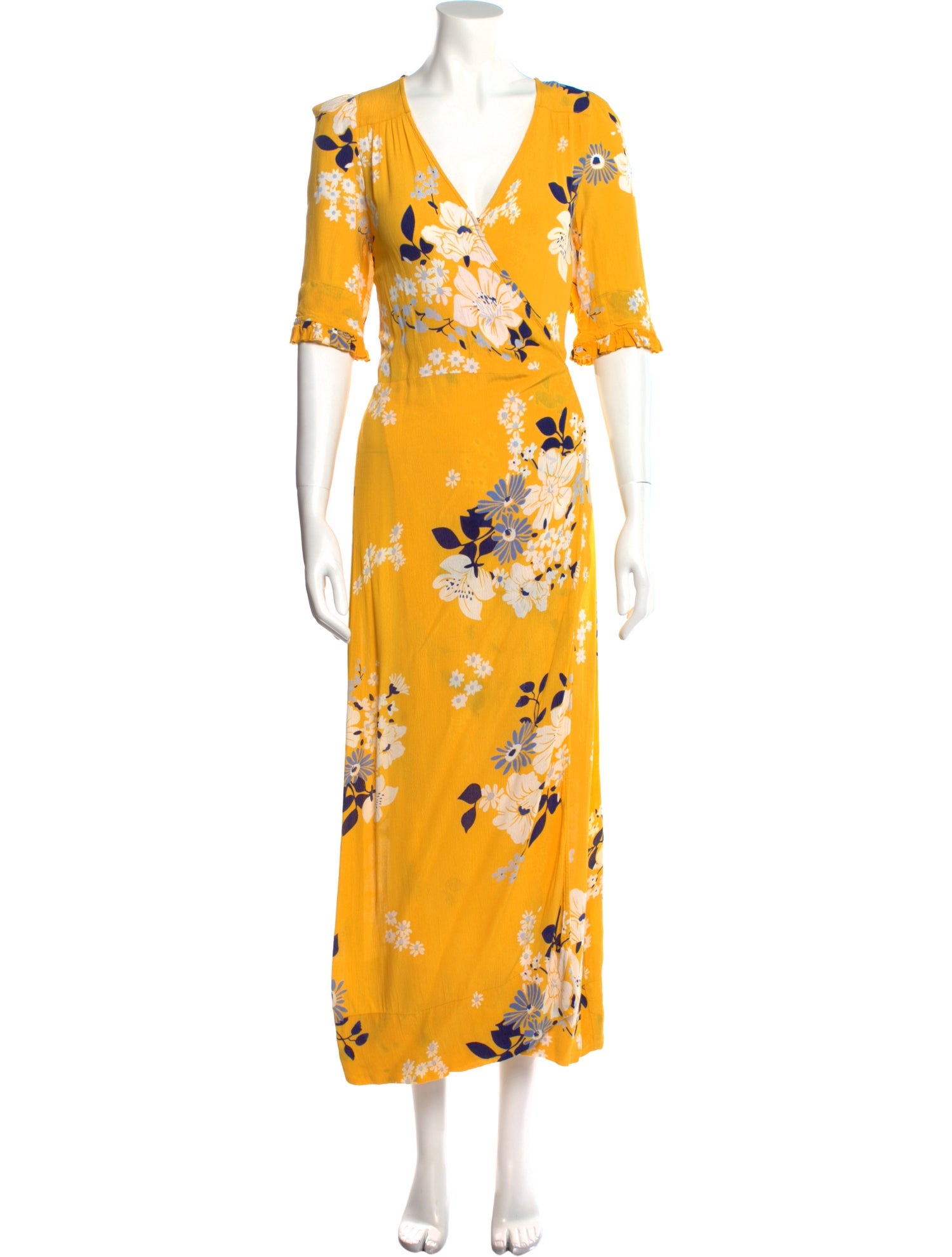 Sea New York Floral Print Long Dress - Yellow Dresses, Clothing ...